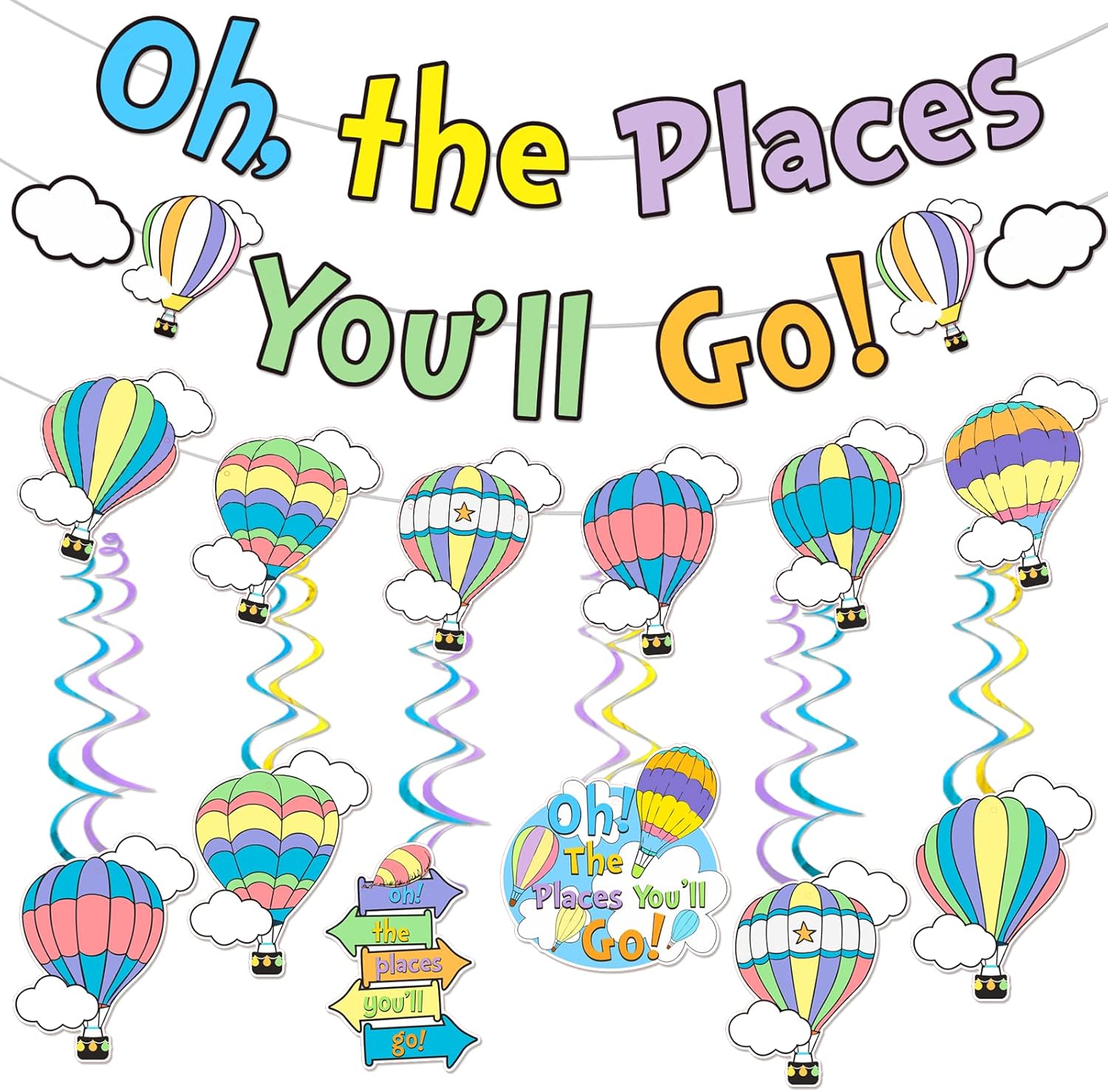 Amazon.com: Oh The Places You'll Go Decorations Kindergarten Graduation ...