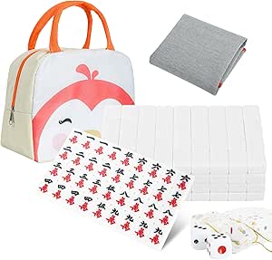 Amazon.com: TWBTC 30MM Chinese Small White Mahjong Tiles Set 144 Melamine Tiles 1.2"(30mm) with ...