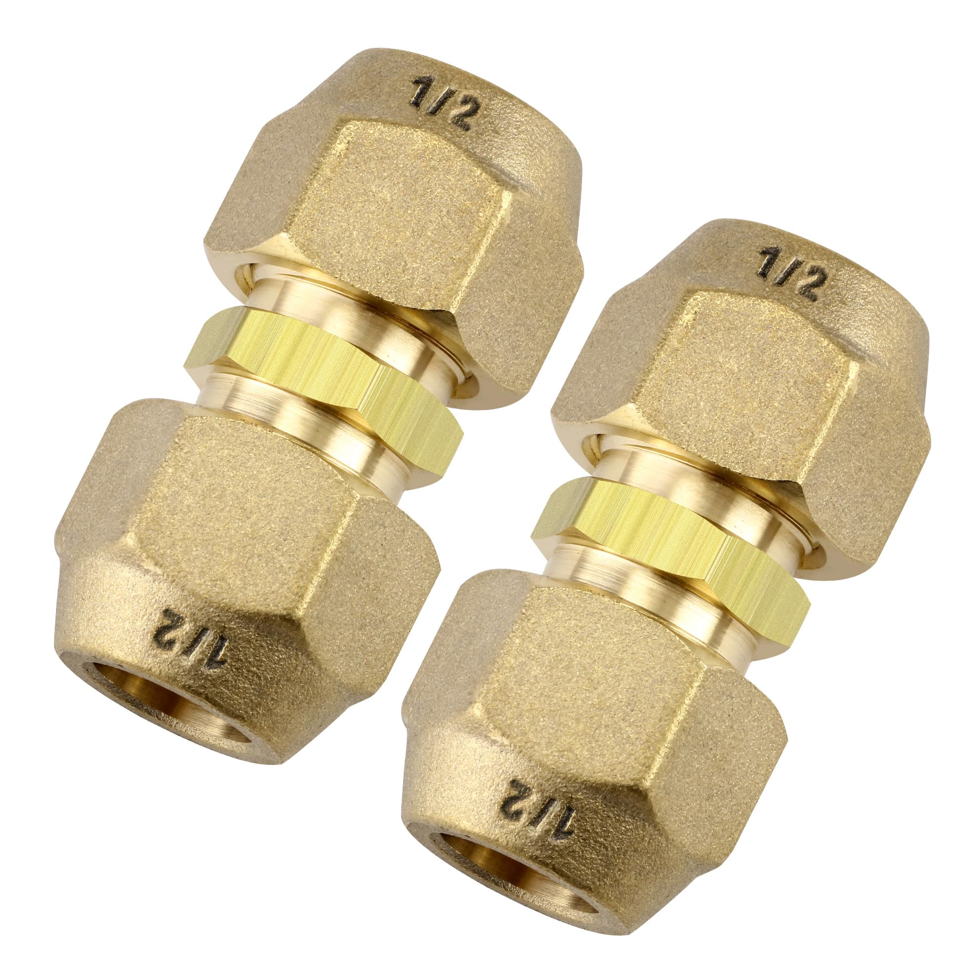 Amazon.com: Timsec 2Packs AC Copper Pipe Extension Joint Connectors, 1/ ...