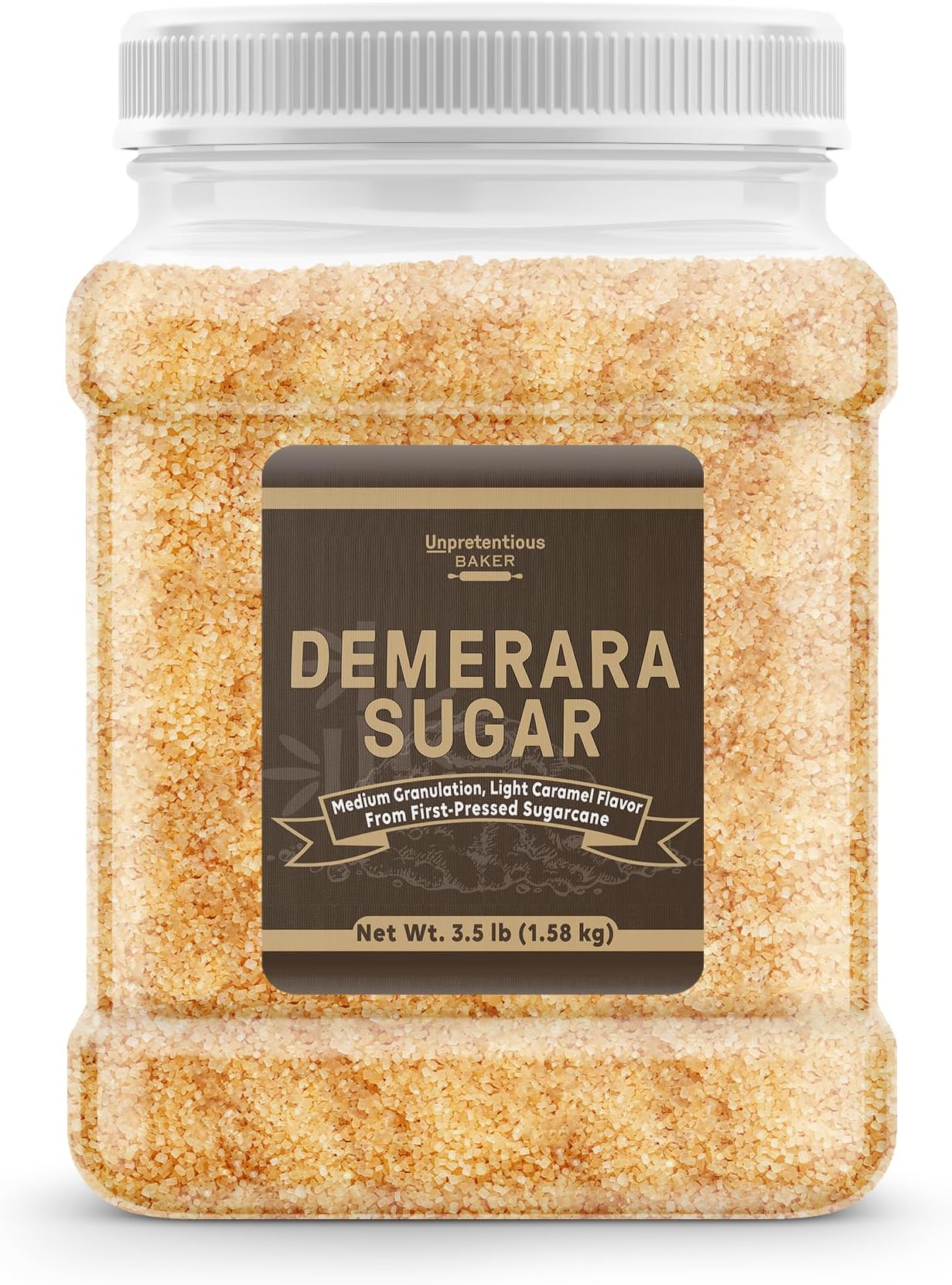 Amazon.com: Unpretentious Demerara Sugar 3.5 Pounds, Food Storage, Raw ...