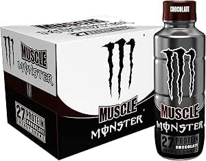 Muscle Monster Chocolate Energy Shake, Protein + Energy Drink, 15 Ounce ...