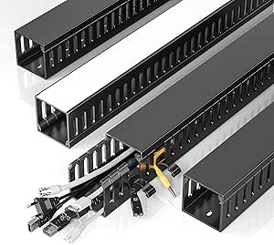 Amazon.com: Yecaye 62.8in(4x15.7in) Cable Raceway, Large Under Desk ...