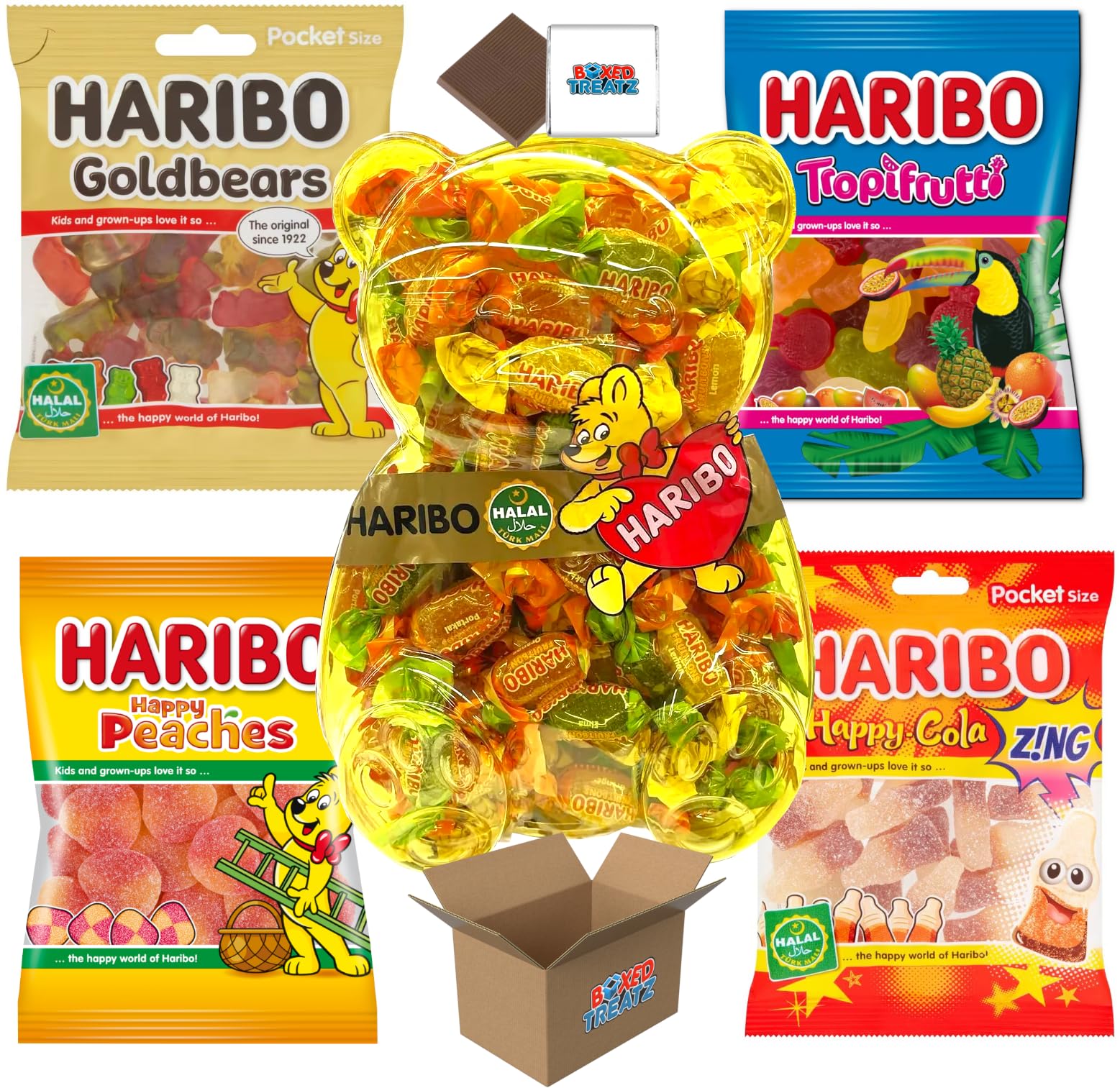 HALAL Sweets Bundle Peaches + Tropifrutti + Gold Bears + Happy Cola ...