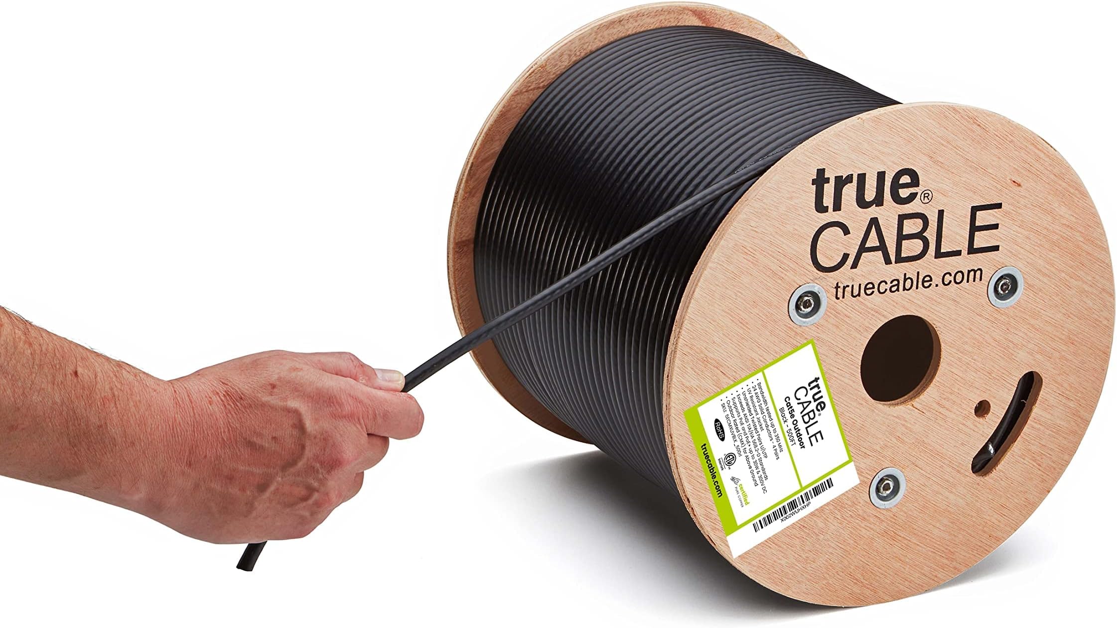 Amazon.com: 1000ft Cat5e Solid 24AWG Shielded Cable FTP Cat5 Bulk Pull ...