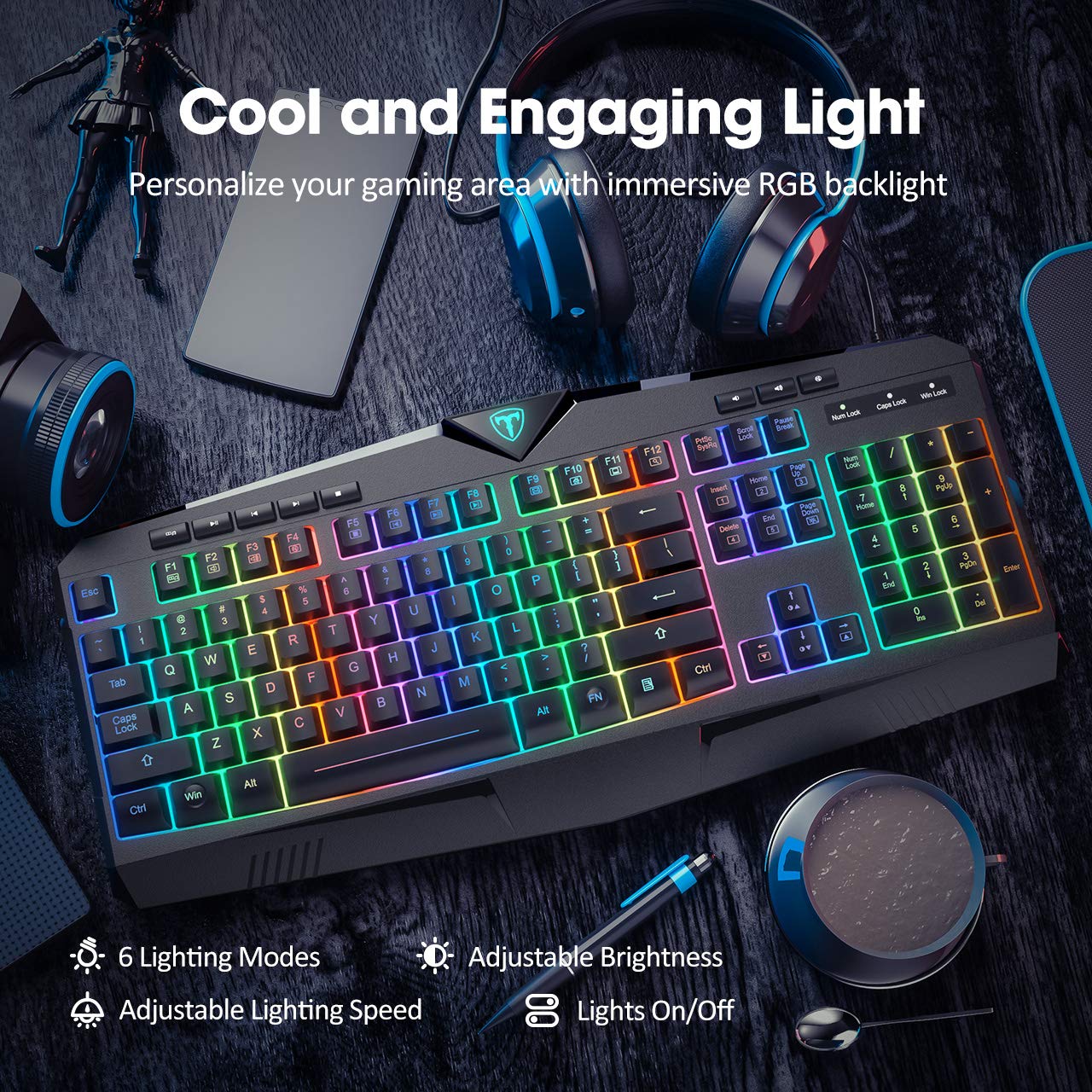PICTEK RGB Gaming Keyboard US...B07XDHLJ9M | Encarguelo.com