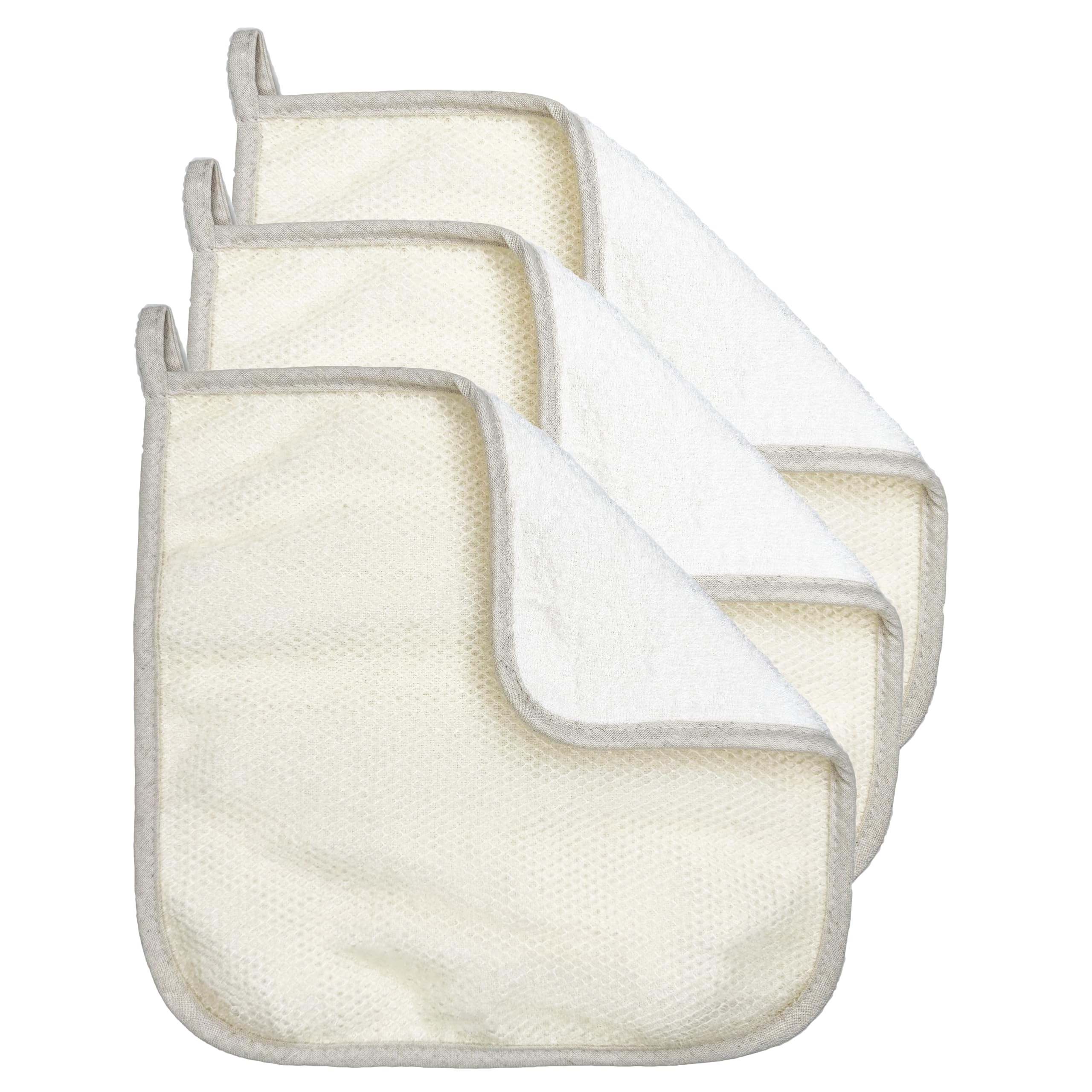 Amazon.com: 3 Pack Exfoliating wash Cloth Face and Body Wash Bath Scrub ...