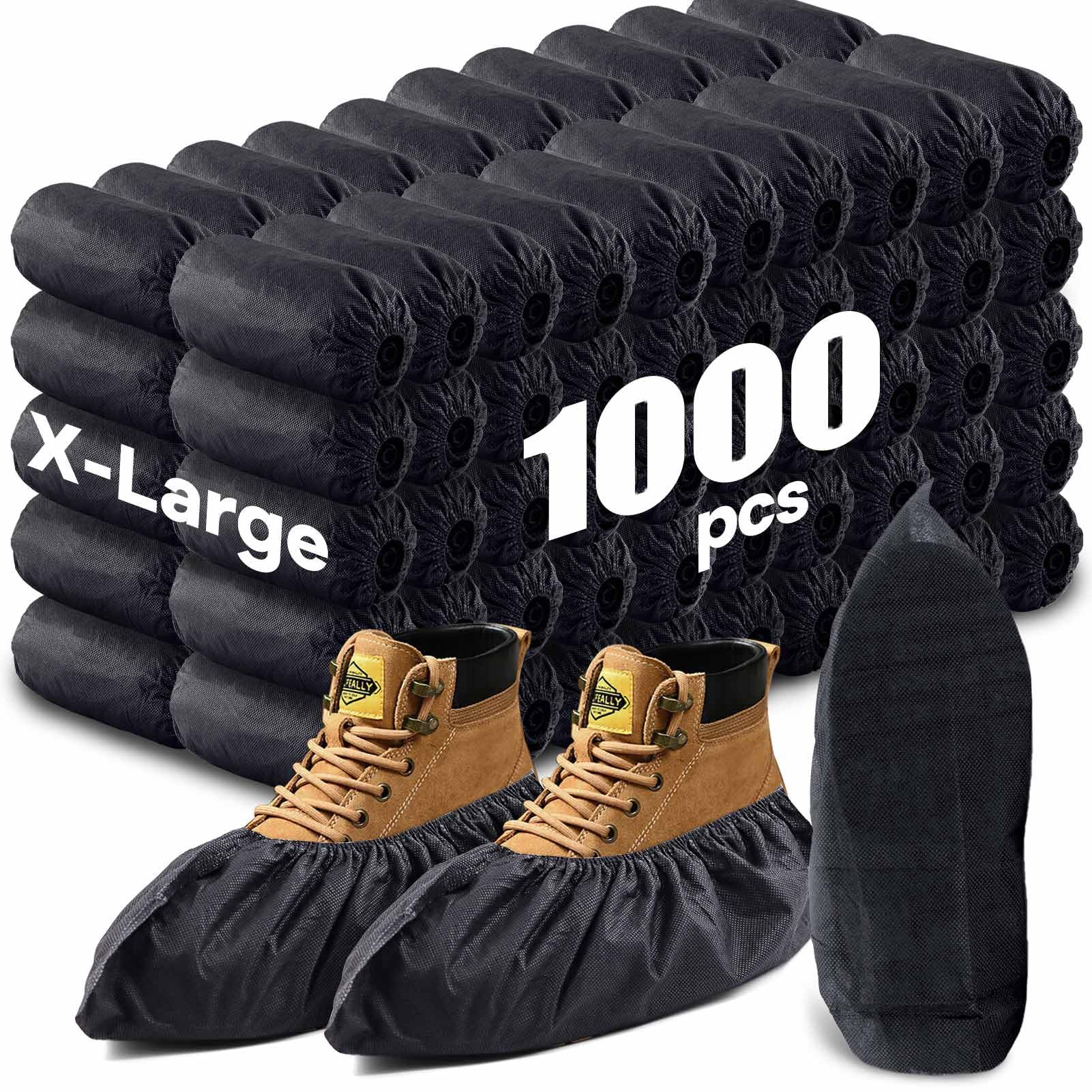 1000 Pack Shoe Covers Disposable Non Slip Shoe Booties Covers X-Large ...