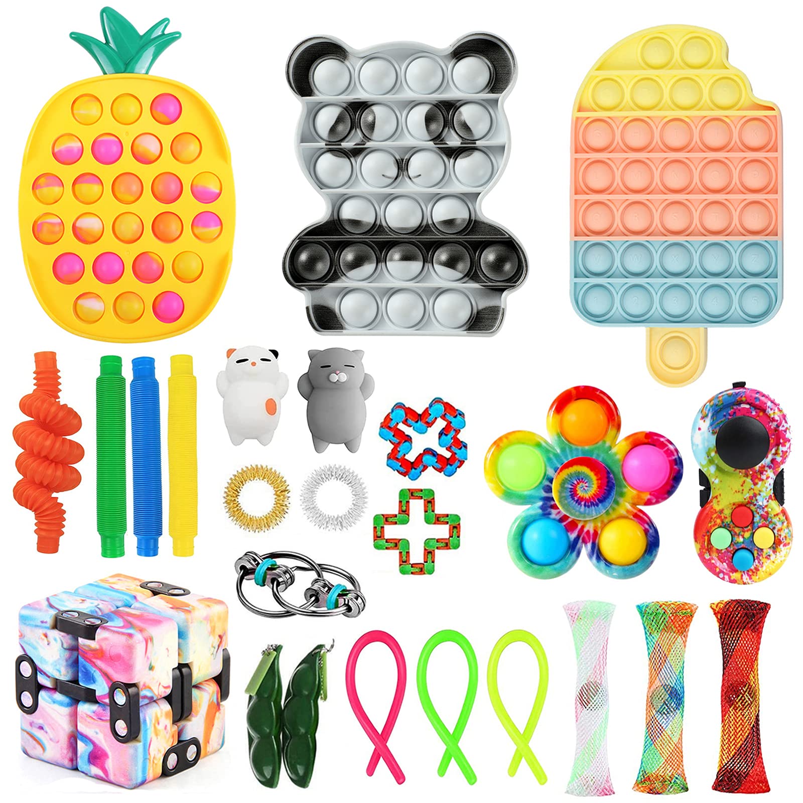 Buy Fidget Toy Packs, Sensory Fidget Toys Set with Pop , Stress Relieve ...