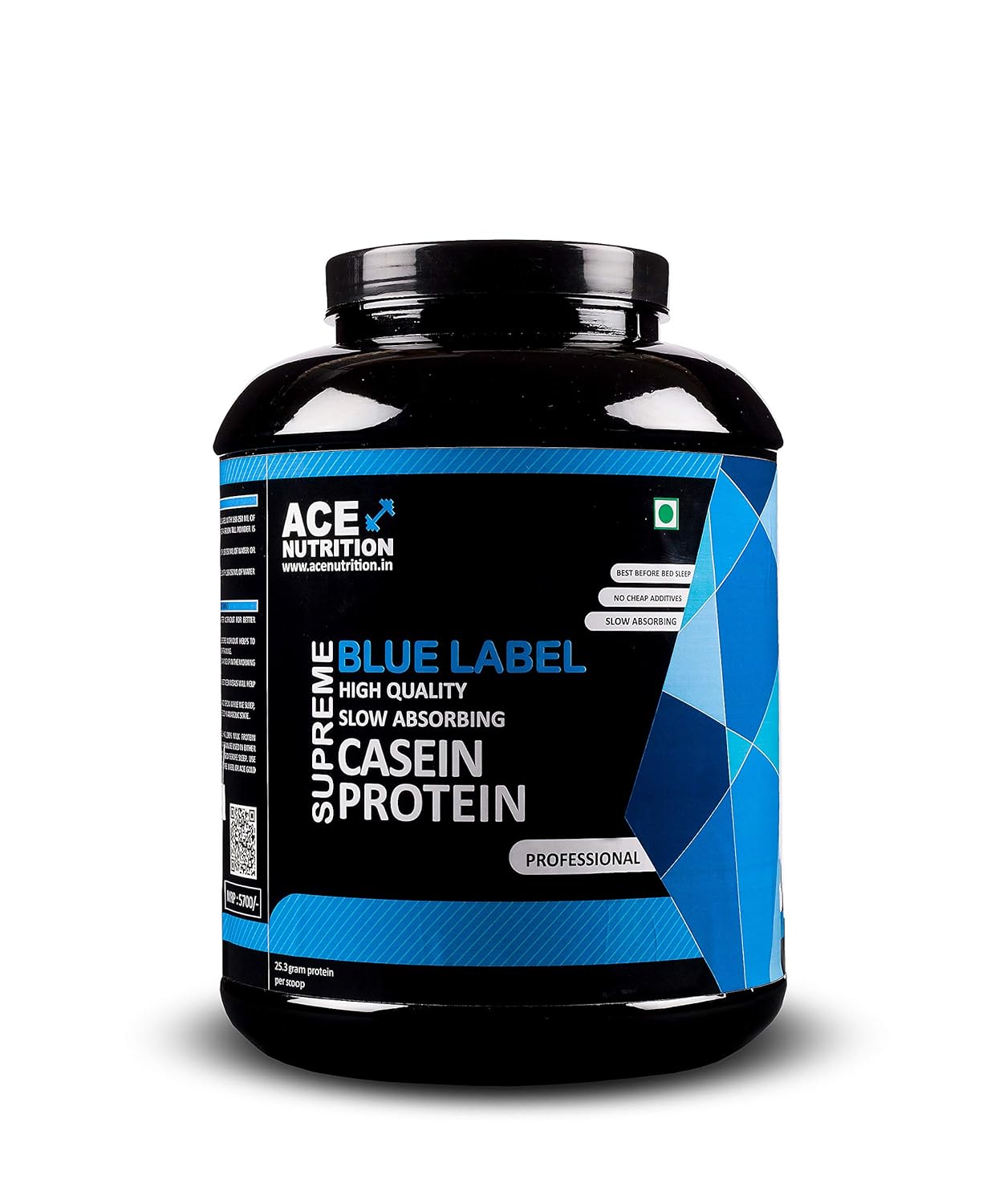 Ace Nutrition Blue Label - Casein Protein -5 Lbs (59 Flavours) : Amazon ...