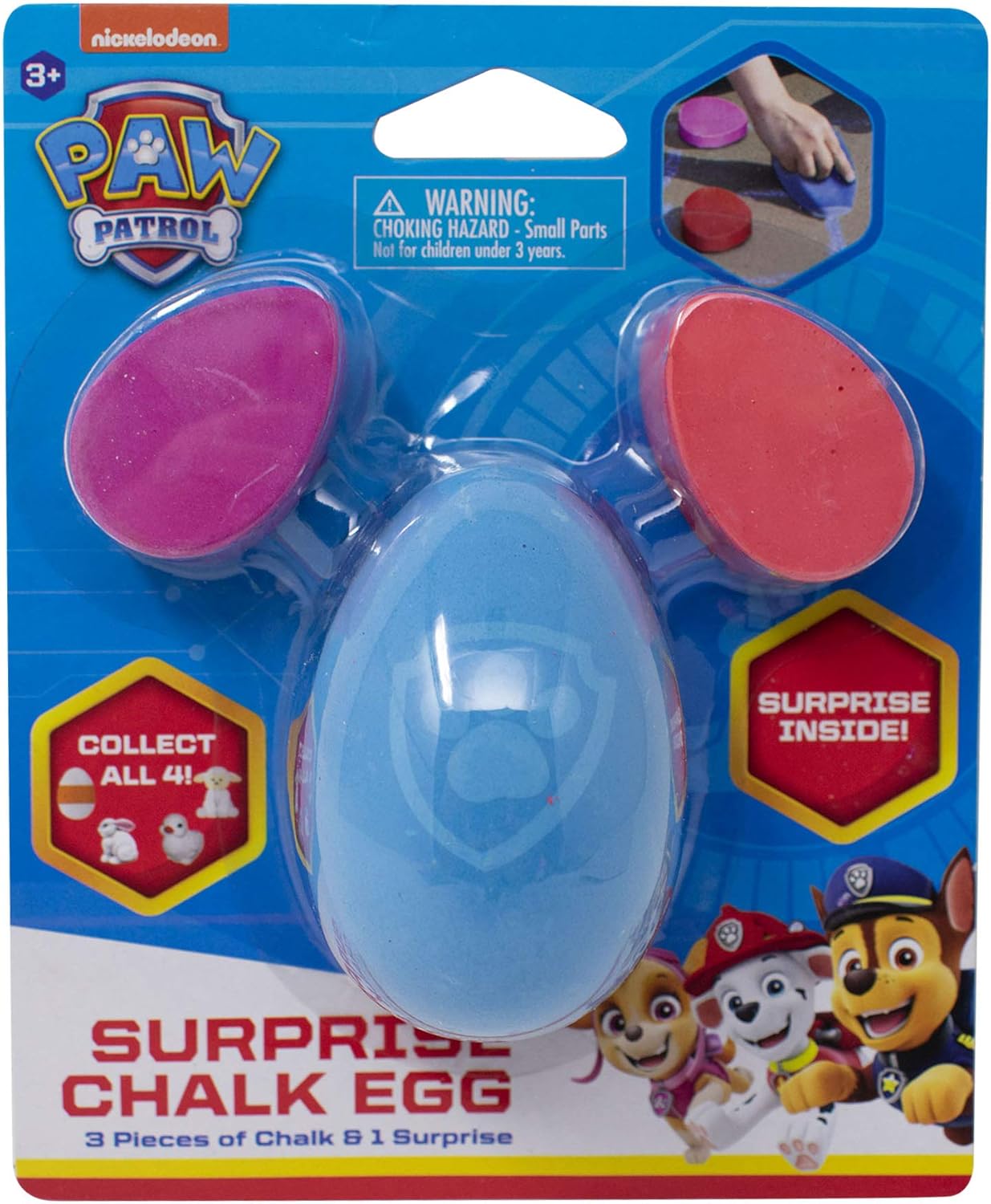 Amazon.com: Nickelodeon Paw Patrol Surprise Chalk, 3 Piece Sidewalk ...