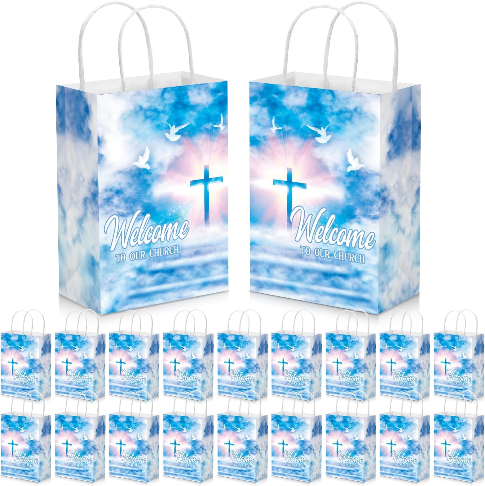 Amazon.com: Aliceset 40 Pcs Religious Gift Bags Bulk with Handle 8 ...