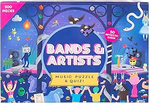 Amazon.com: Bands & Artists Music Puzzle & Quiz. 500 Piece Jigsaw ...