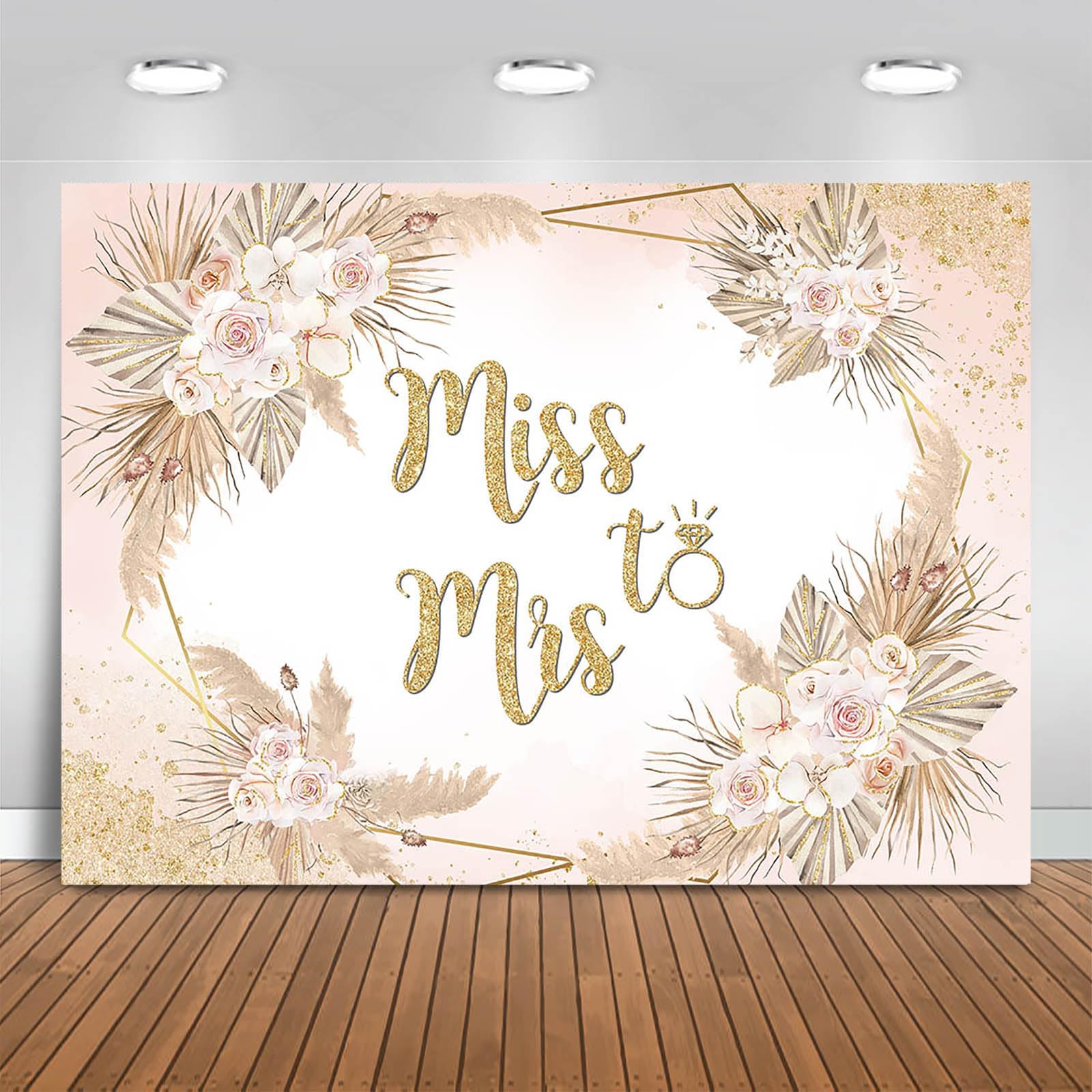 Amazon.com : AIBIIN 7x5ft Miss to Mrs Bridal Shower Backdrop Burgundy ...