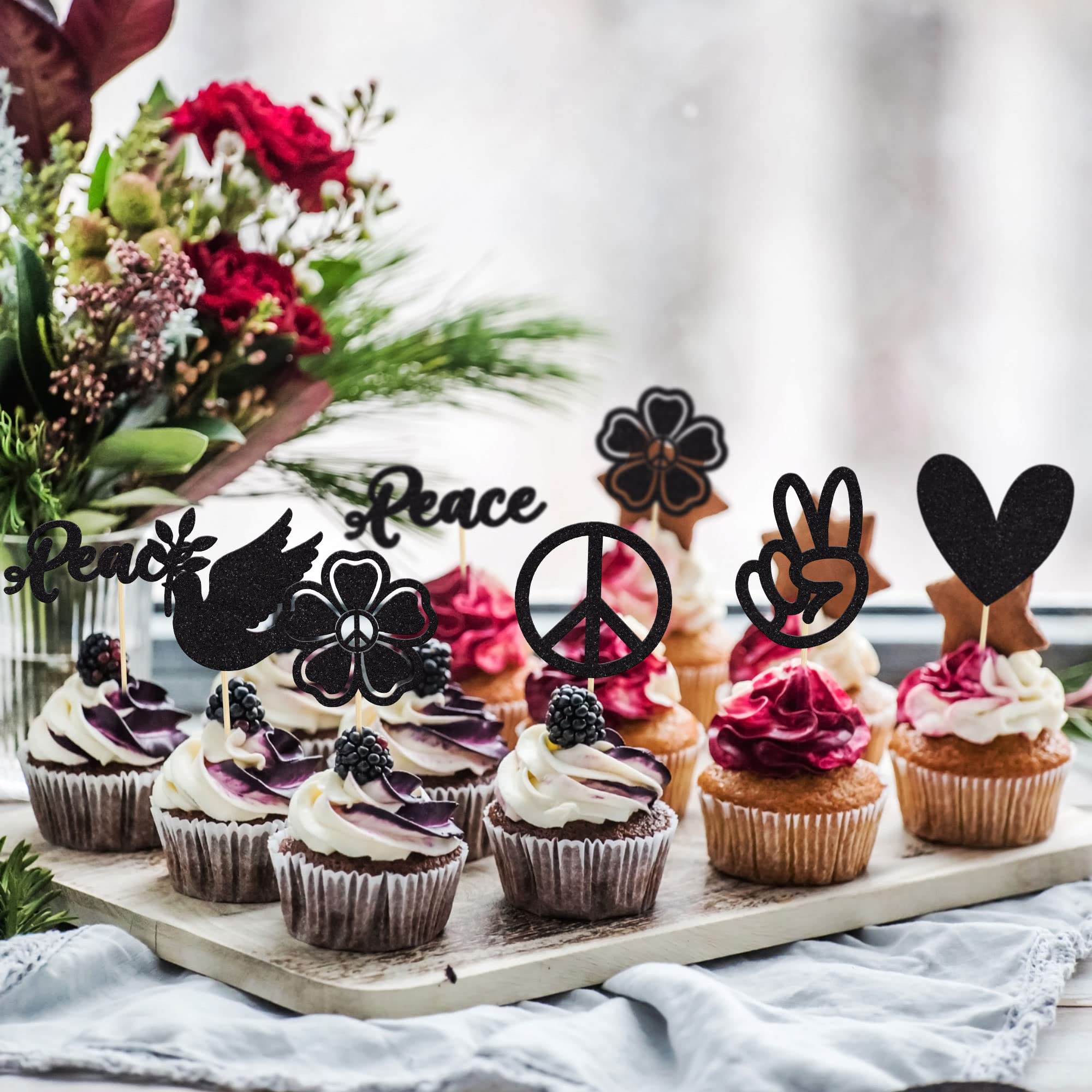 Cupcakes Love And Peace Symbols Peace Sign Cupcake Cake