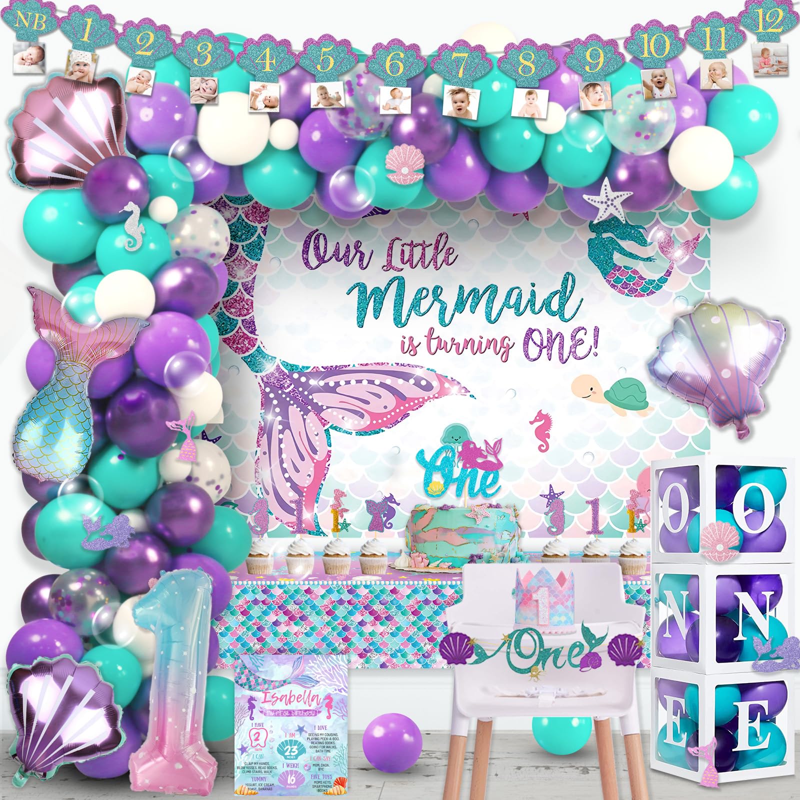 Mermaid Birthday Party Ideas For Girls Mermaid Happy Birthday Banner