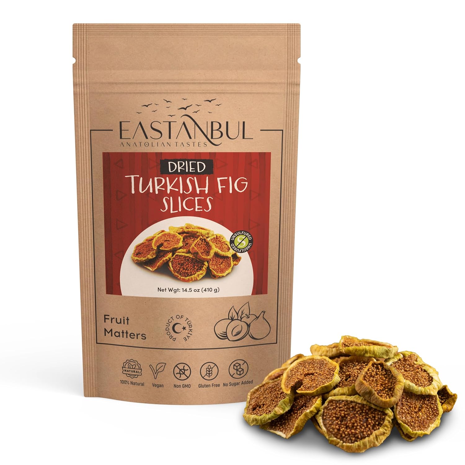 Amazon.com: Eastanbul Turkish Dried Figs Slices 14.5oz, Turkish Sun ...