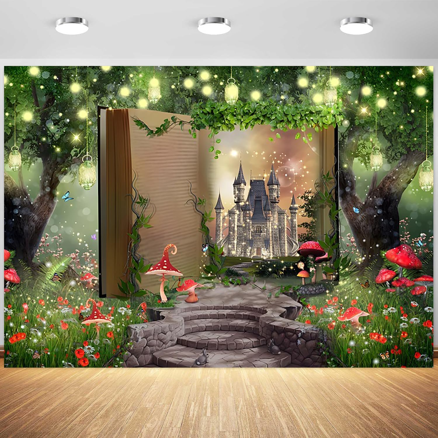 Amazon.com : 7x5ft Once Upon A Time Backdrop Fairy Spring Enchanted ...