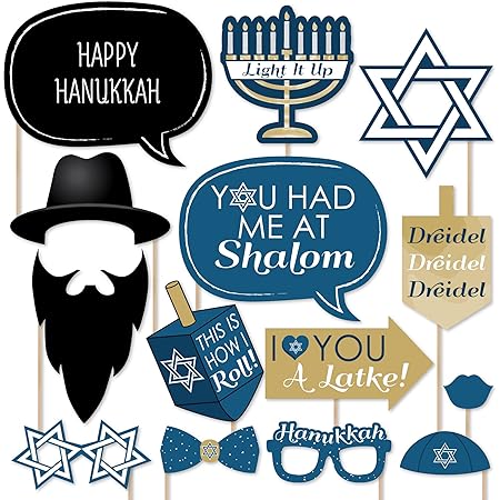 Big Dot of Happiness Happy Hanukkah - Hanukkah and Chanukah Photo Booth ...