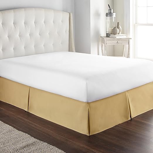 Amazon.com: HC Collection California King Bed Skirt, Soft Microfiber ...