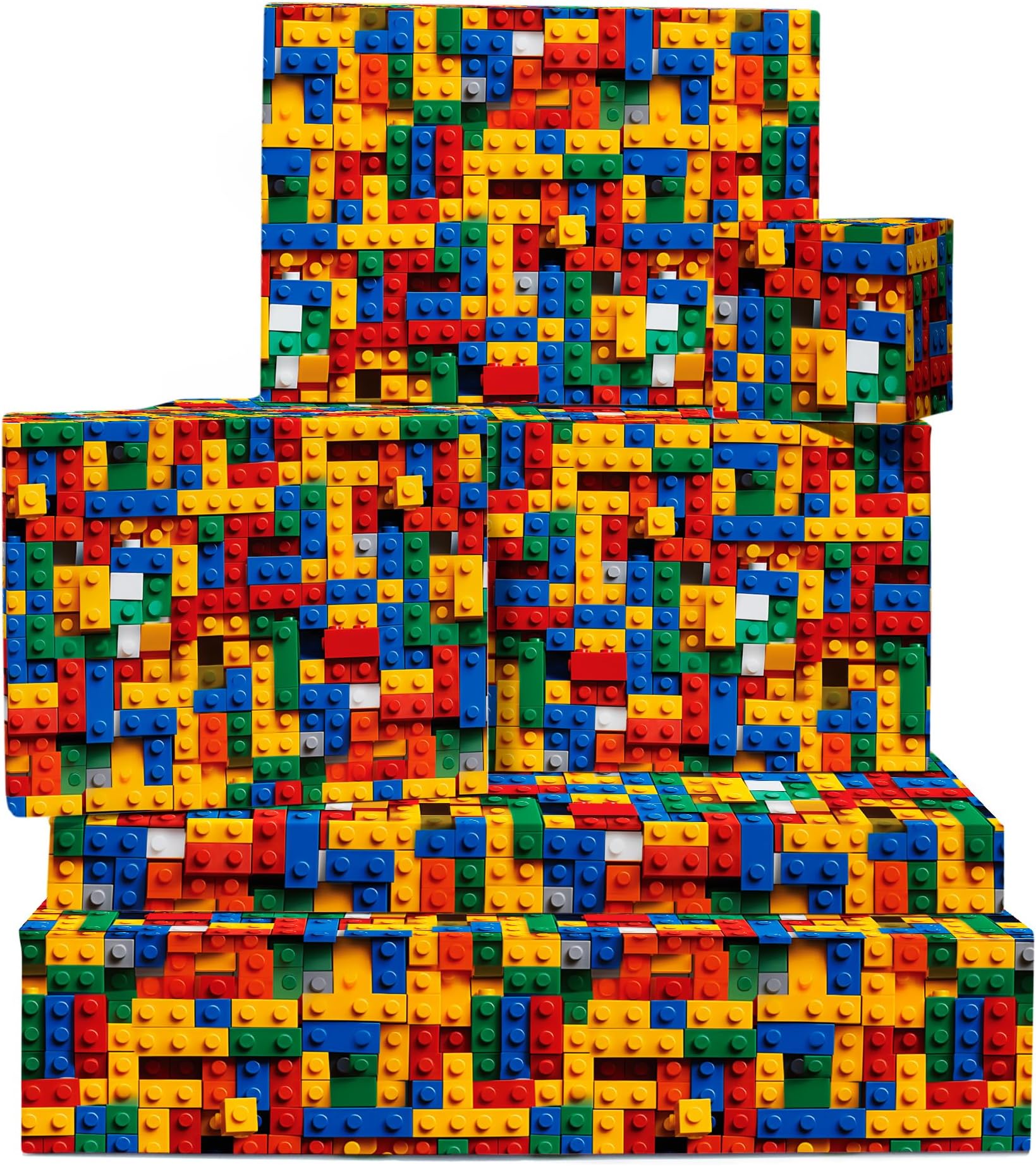 Amazon.com: Unique Building Blocks Birthday Party Paper Gift Bag, 10" x ...