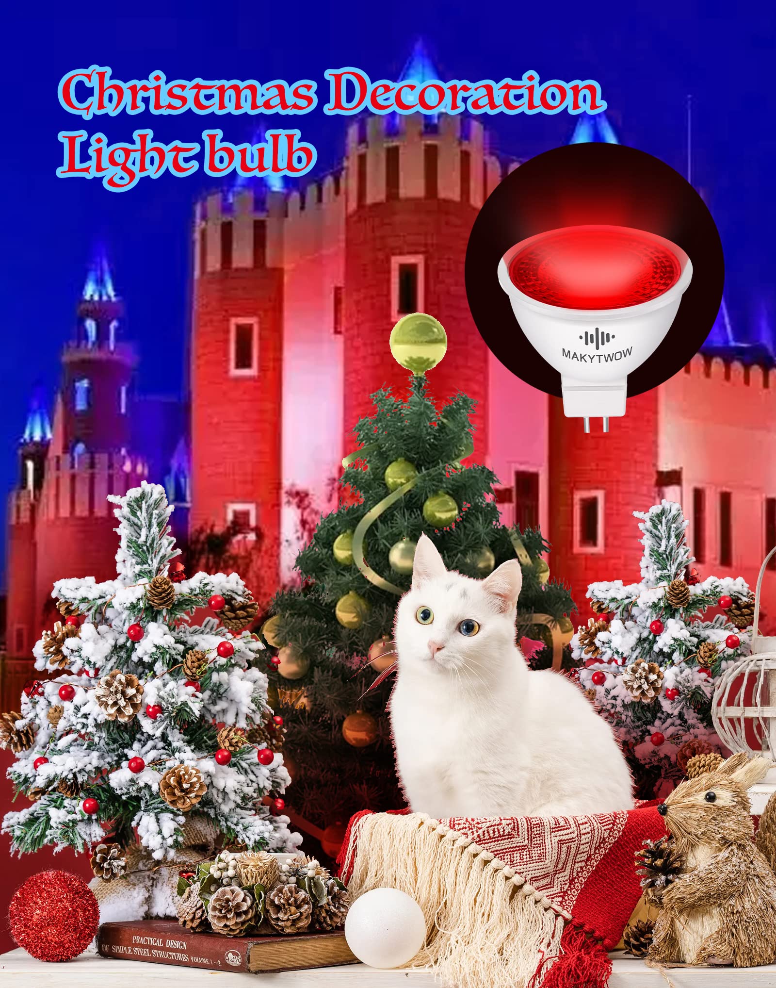 Snapklik.com : Red MR16 LED Light Bulbs, GU53 Bi-Pin Base Spotlights ...