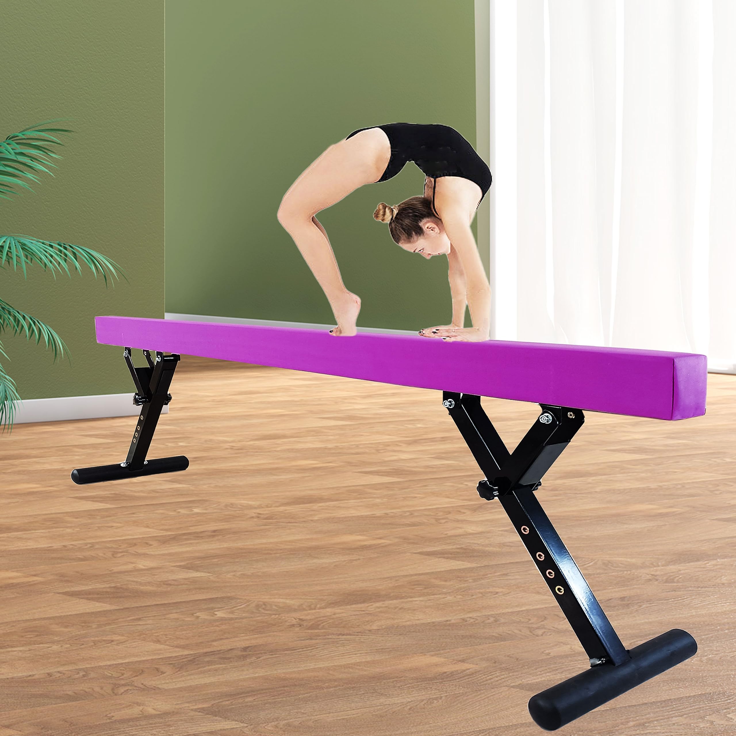 Snapklik.com : Seliyoo Adjustable Balance Beam For Kids, 8FT Gymnastics ...