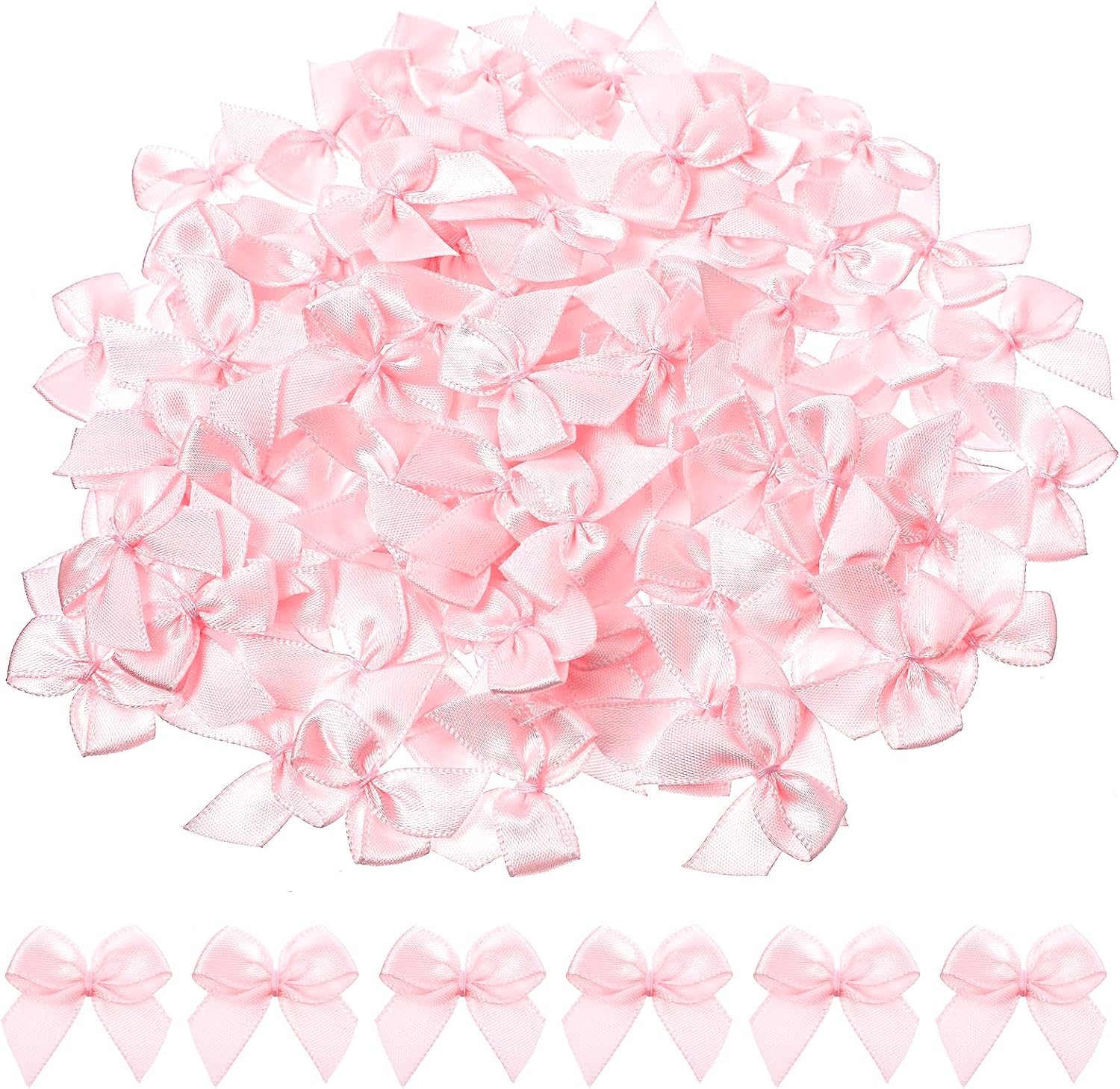 Amazon.com: Ymapinc 100Pcs Pink Ribbon Small Bows for Crafts - 1 inch ...