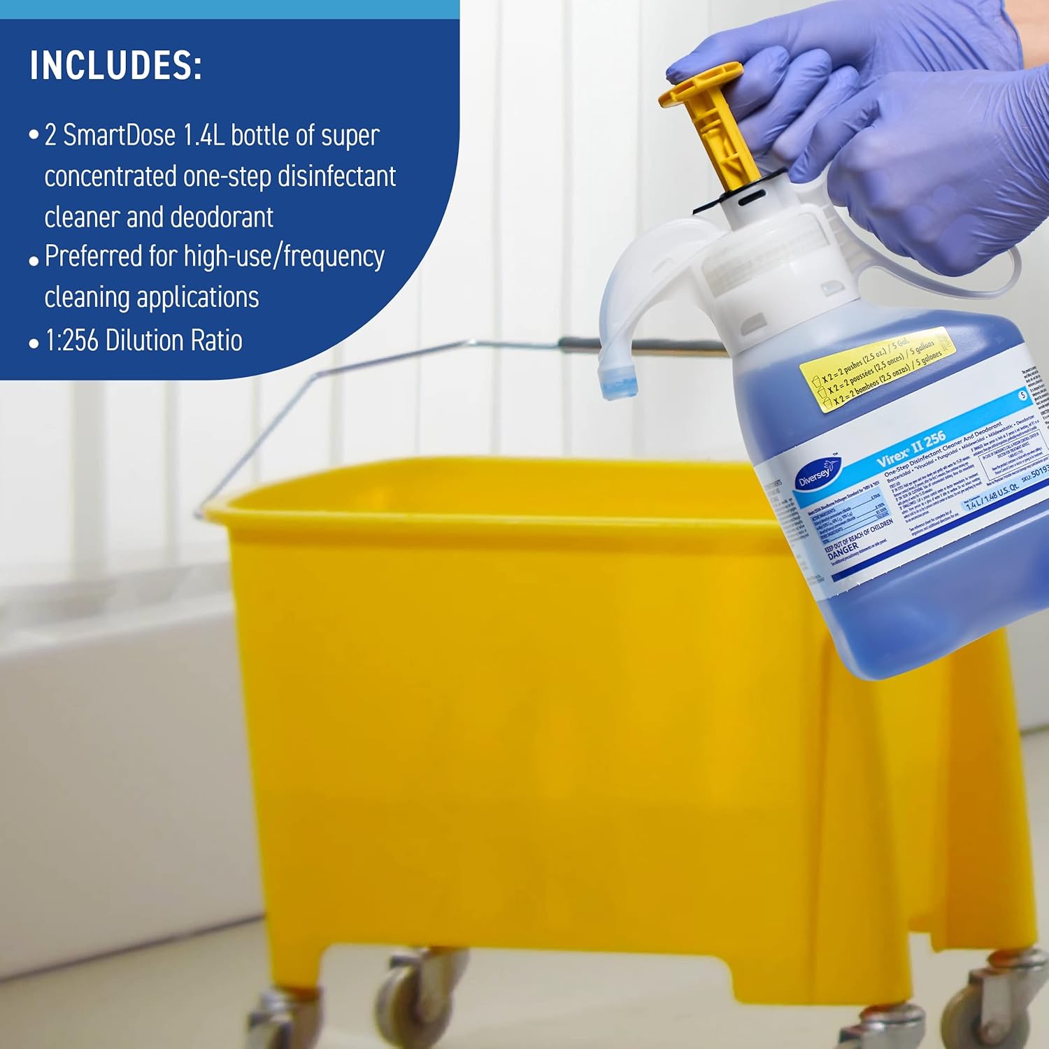 Diversey – Limpiador desinfectante y desodorante Virex II 256 One-Step ...