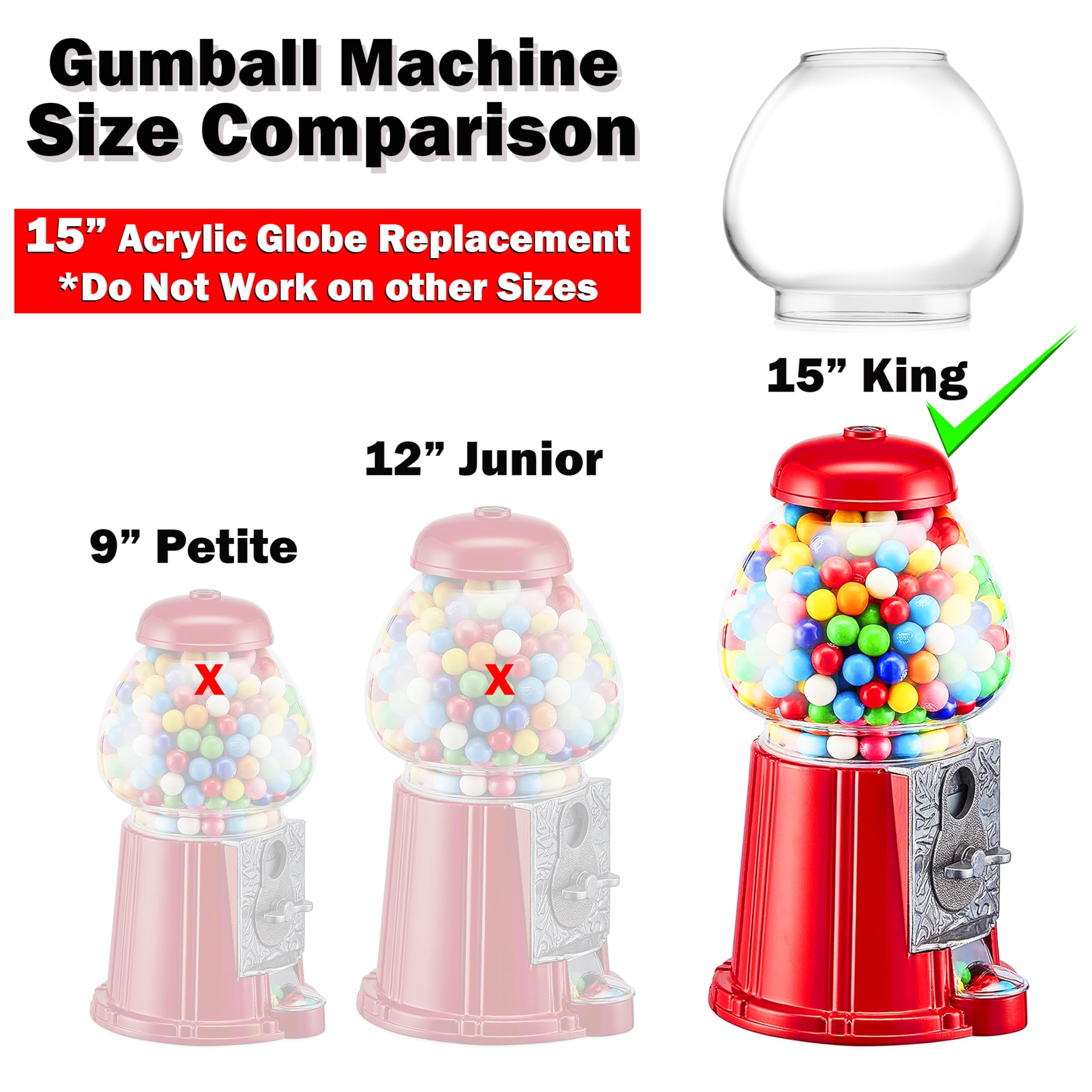 Carousel Gumball Machine Globe Replacement New In Box Vintage Carousel