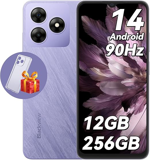 Amazon | Blackview Wave8 SIMフリー スマホ 本体 アンドロイド 14 スマートフォン 4G対応 12GB+256GB 2TB拡張可能 6.56インチ 大画面 ...