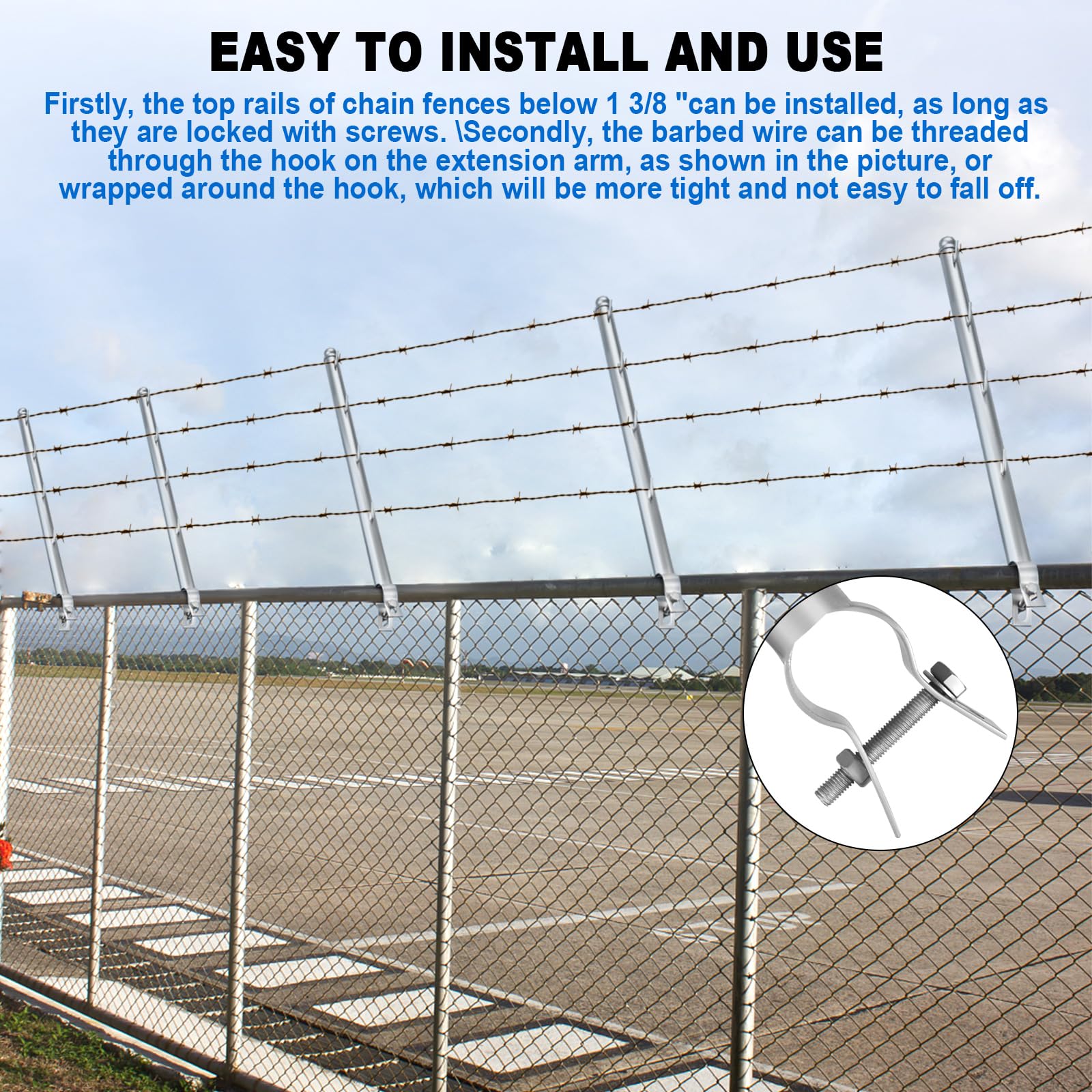 Barb Wire To Add Chain Link Barbed Wire Barbwire Extension Chain Link