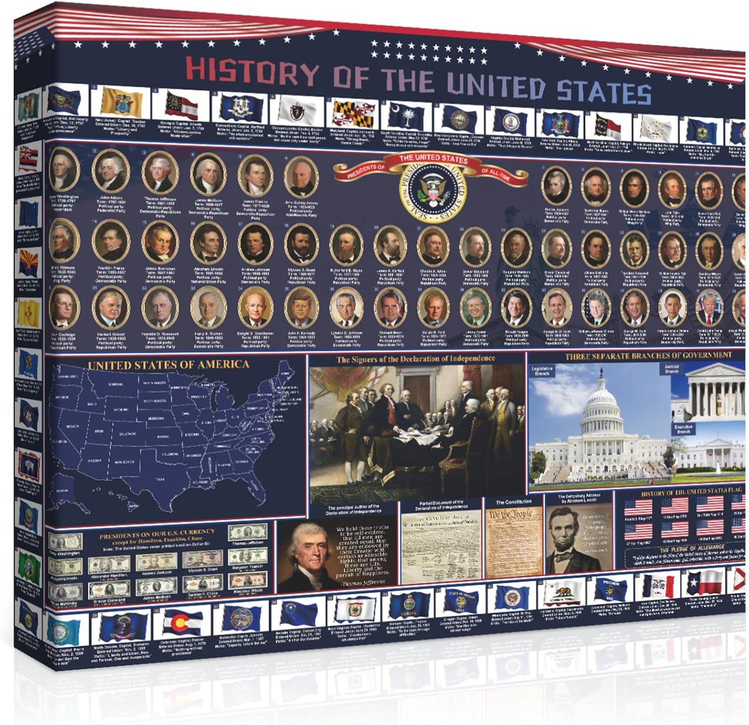 Amazon.com: American History 2021 Jigsaw Puzzles 1000 Pieces, United ...