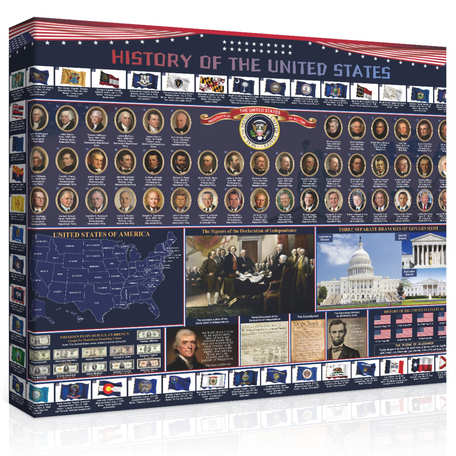 Amazon.com: American History 2021 Jigsaw Puzzles 1000 Pieces, United ...