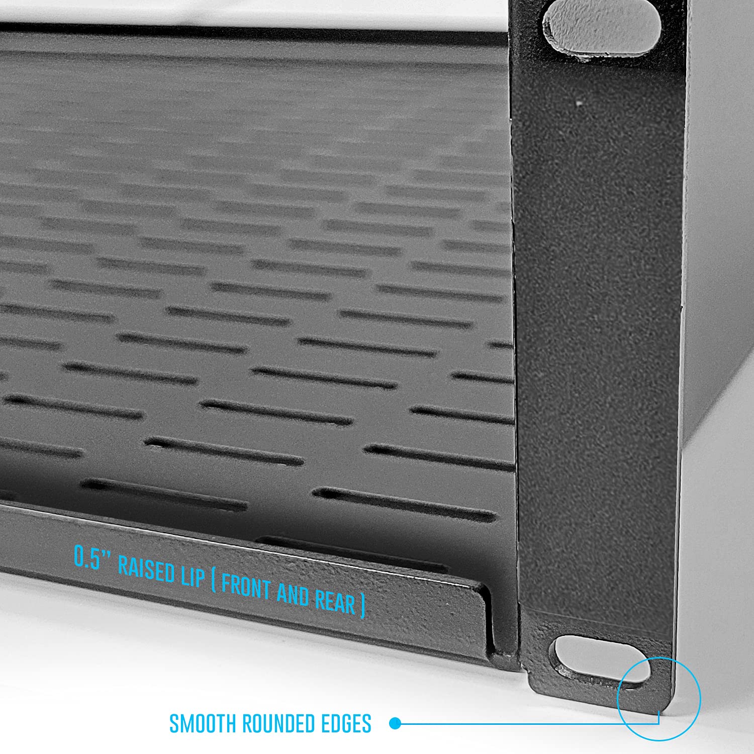 Snapklik.com : AxcessAbles 2U Vented Rack Shelf - 2 Pack Rack Trays For ...