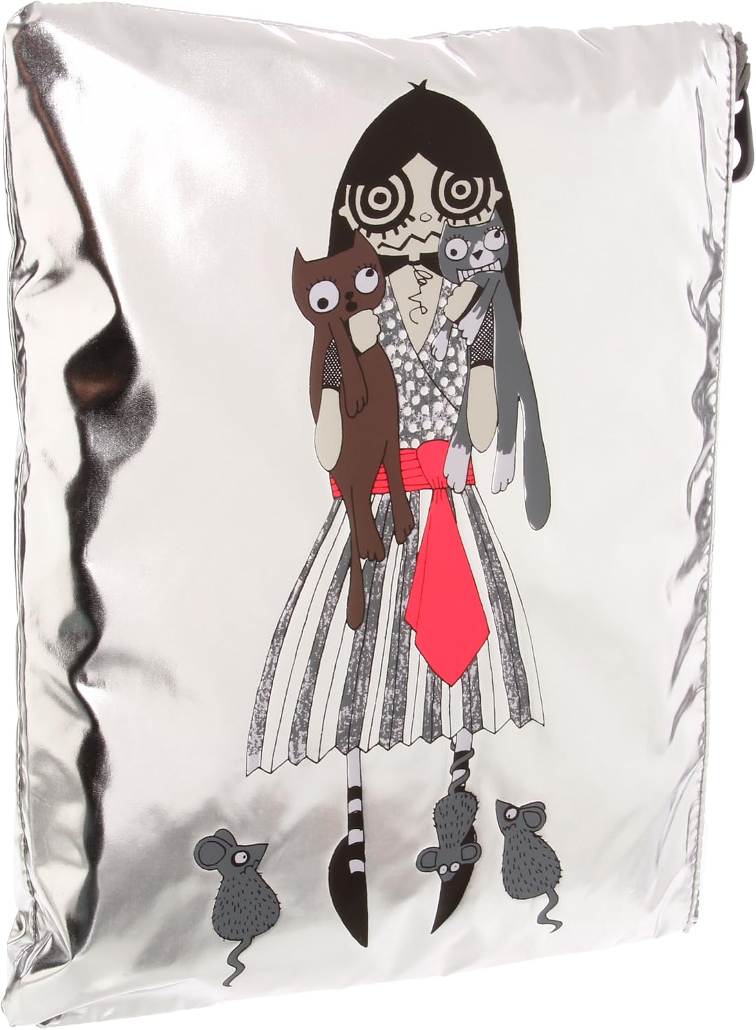 Amazon.com: Marc by Marc Jacobs Miss Marc Metal Zip Pouch,Platinum,one ...