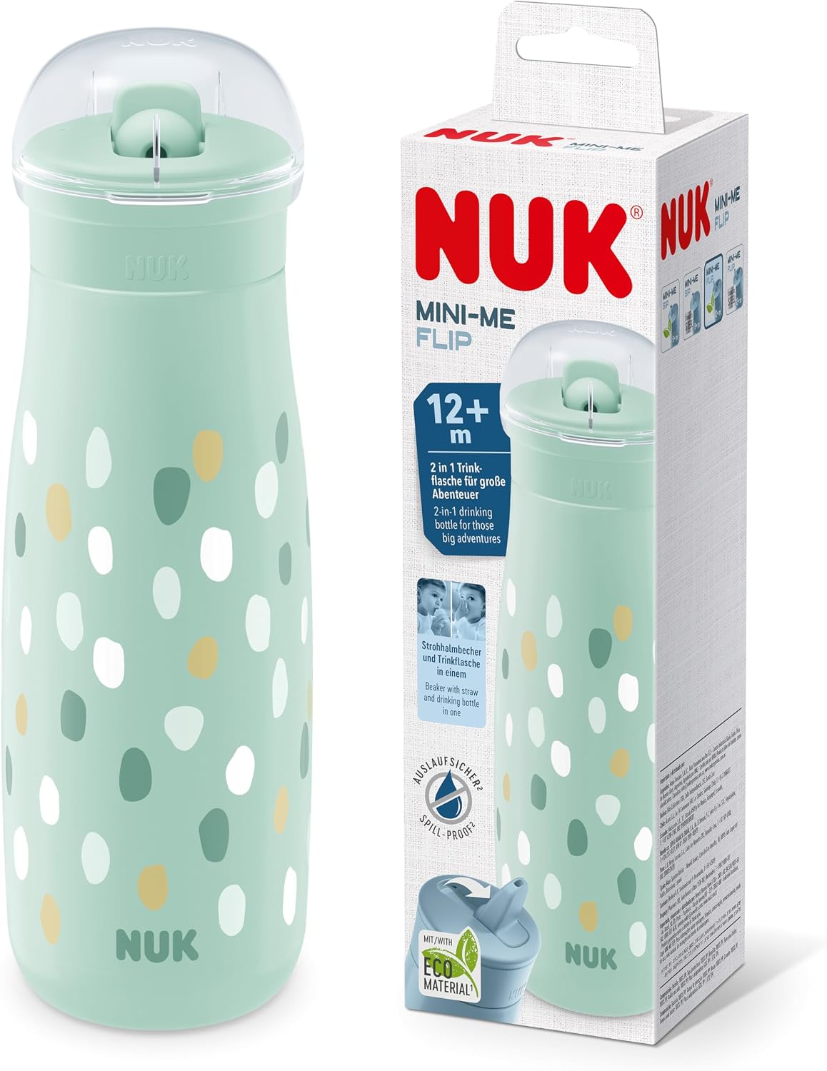NUK Mini-Me Flip Toddler Cup with Straw | 12+ Months | 450 ml | Kids ...