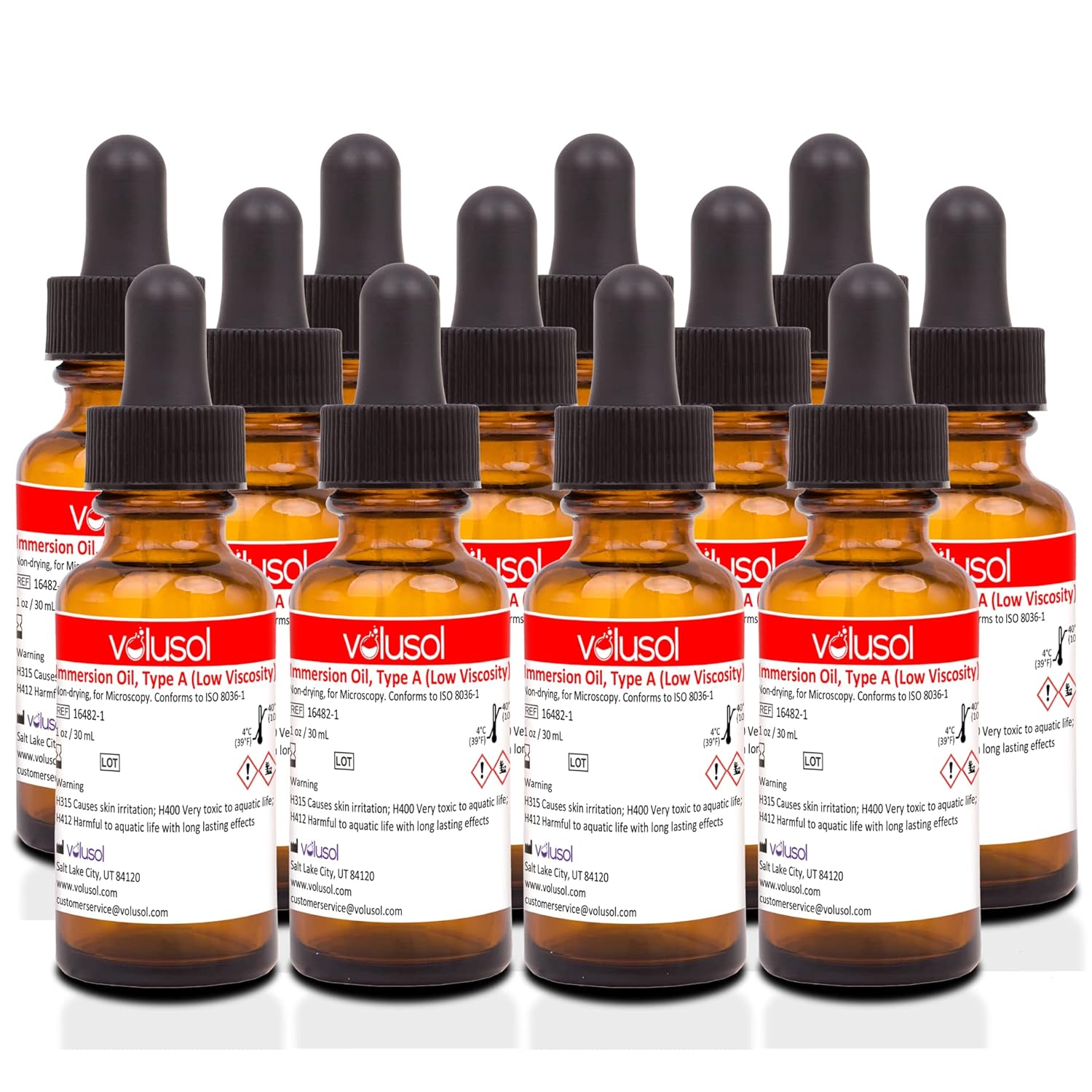 Volu-Sol, Microscope Immersion Oil, Type A (Low Viscosity), Dropper Top ...