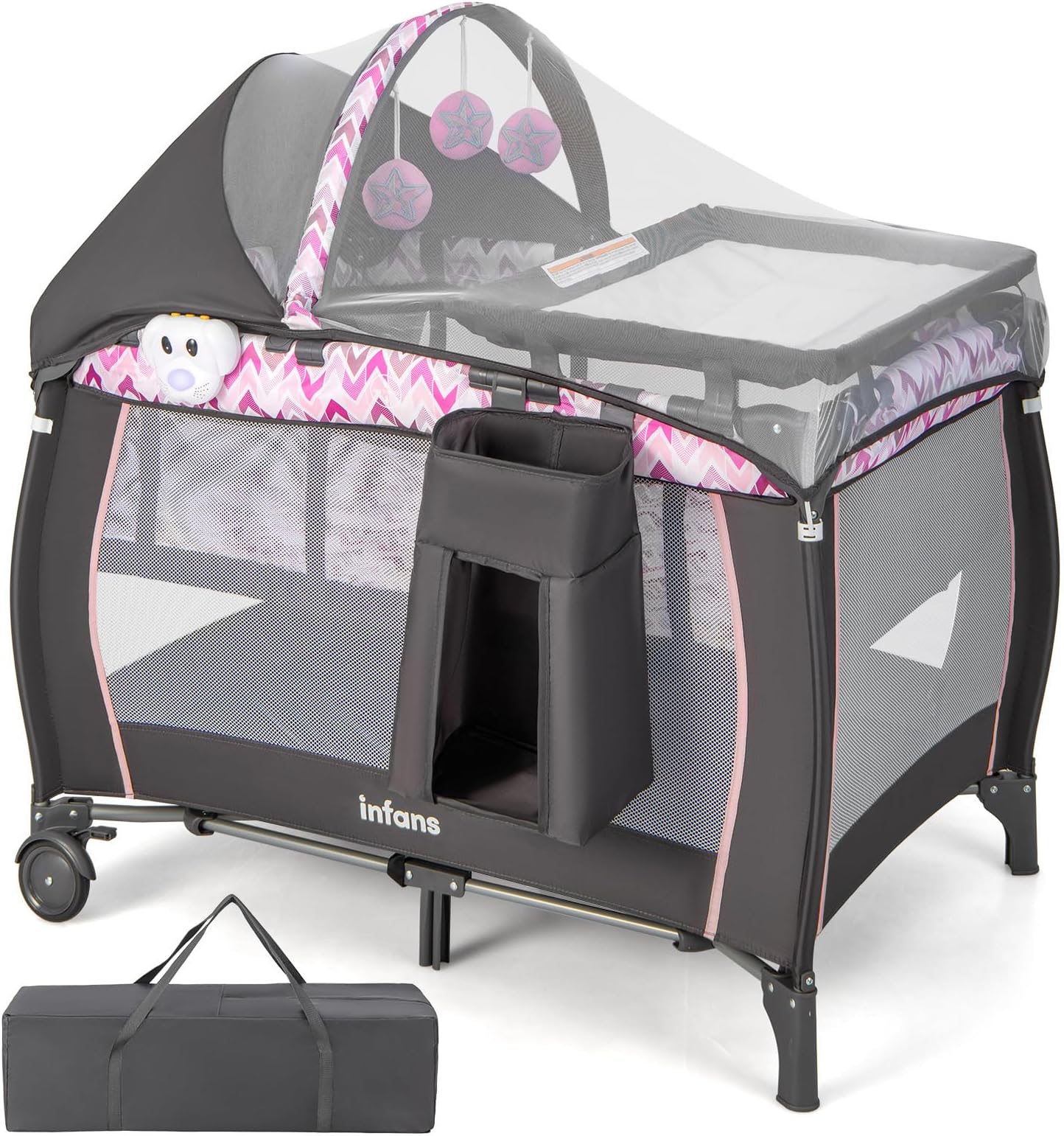 Amazon.com : Disney Baby Classic Minnie Mouse 2-in-1 Play Yard with ...