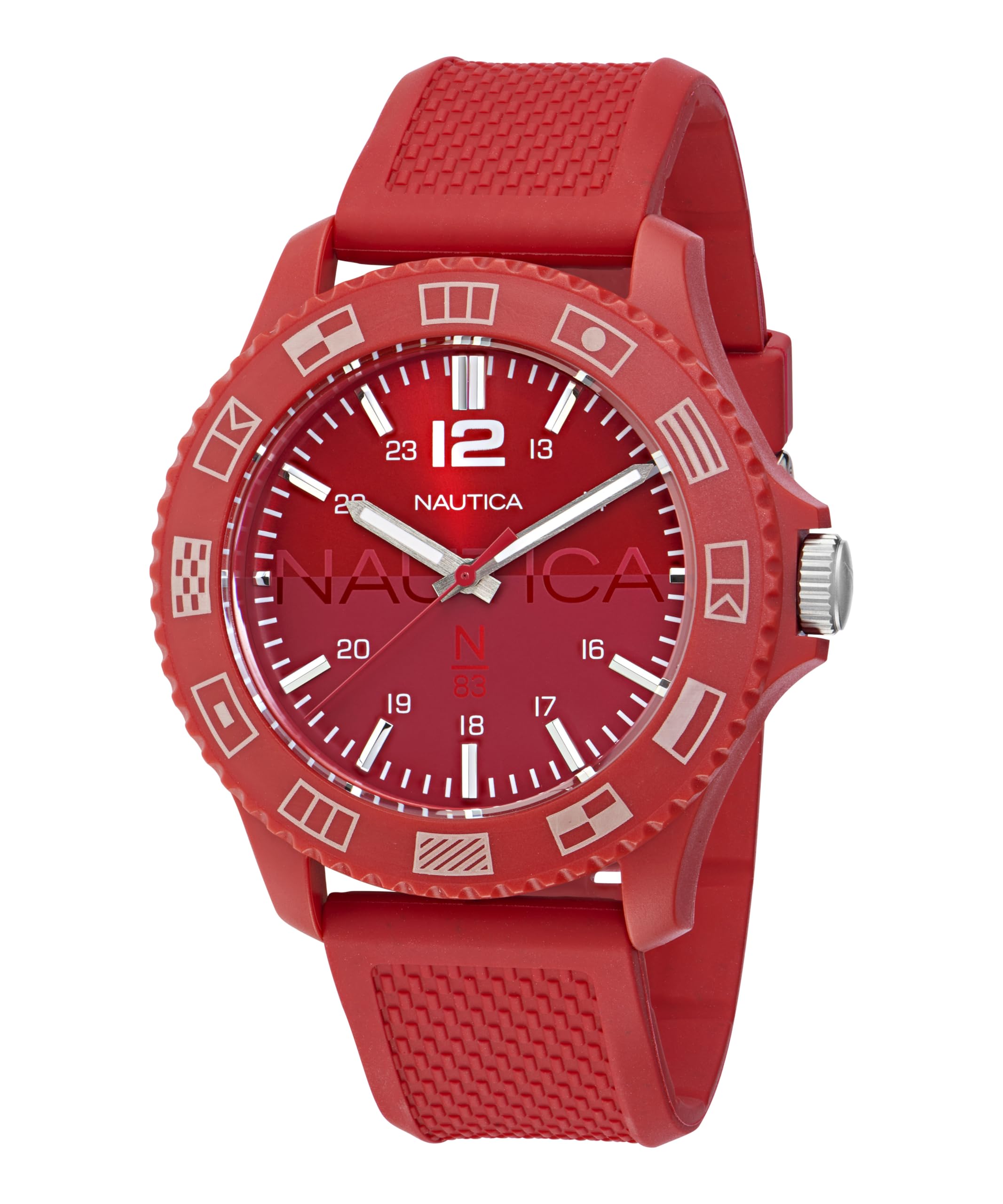 Amazon.com: Nautica Men's NAPWVF305 Wavemakers Red Wheat PU Fiber Strap ...