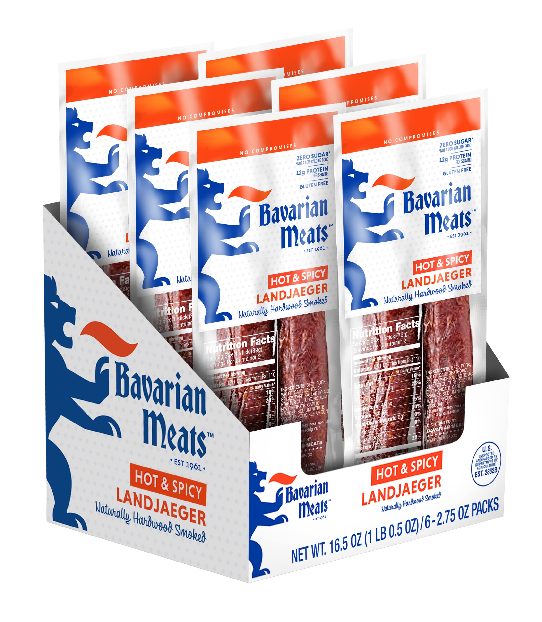 Snapklik.com : Bavarian Meats Hot & Spicy Landjaeger German Style ...