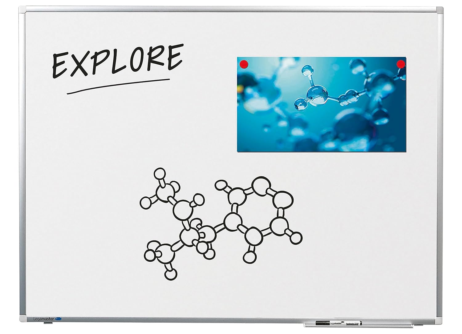 Legamaster 7-101033 Premium Plus Whiteboard, Wall Mounting with Slotted ...