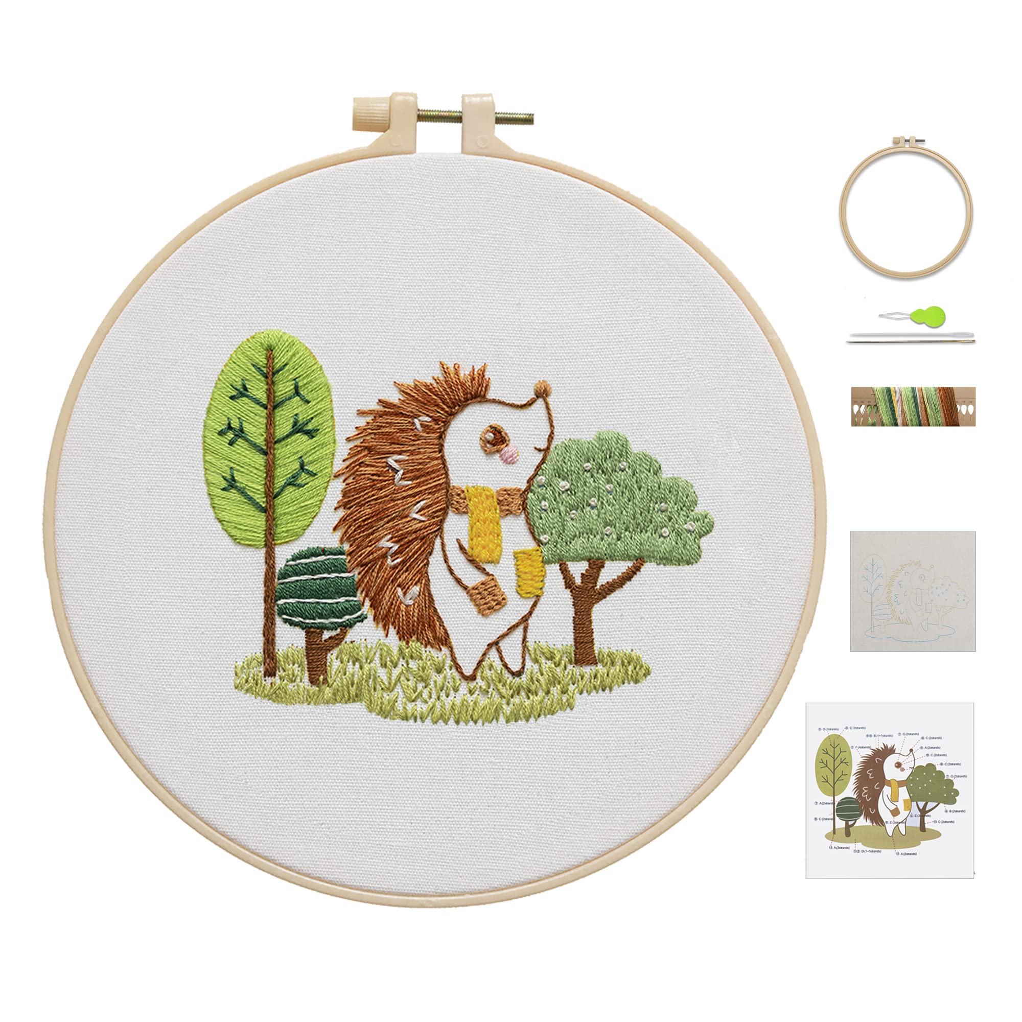 Amazon.com: Ebherys Level 1 Embroidery Kits for beginners and adults ...