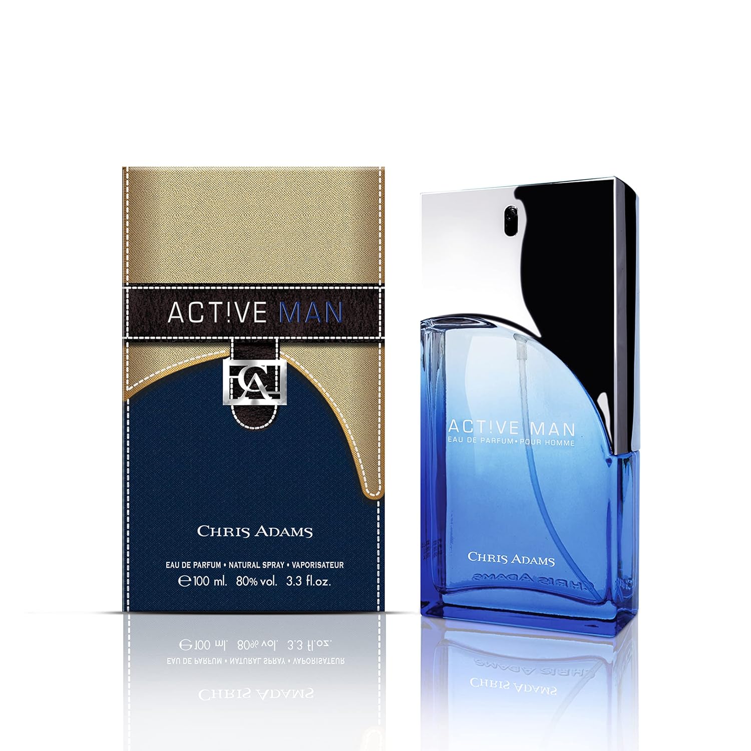 Buy Chris Adams Eau De Parfum - Active Man 100ml | Aromatic Floral Woody Scent | Premium Long ...