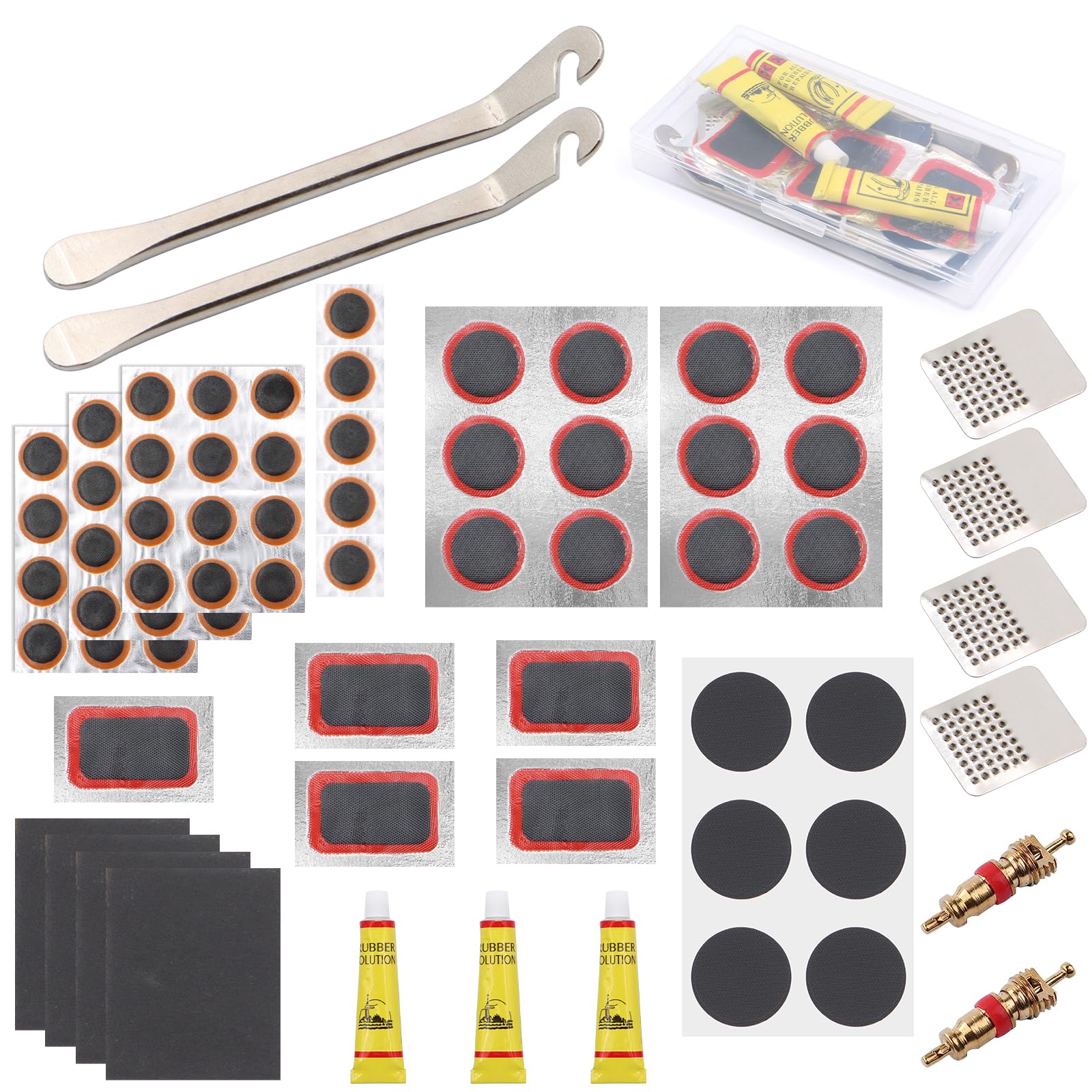 ZYNERY 79pcs Bicycle Tyre Repair Kit, Bicycle Repair Kit, Bicycle ...