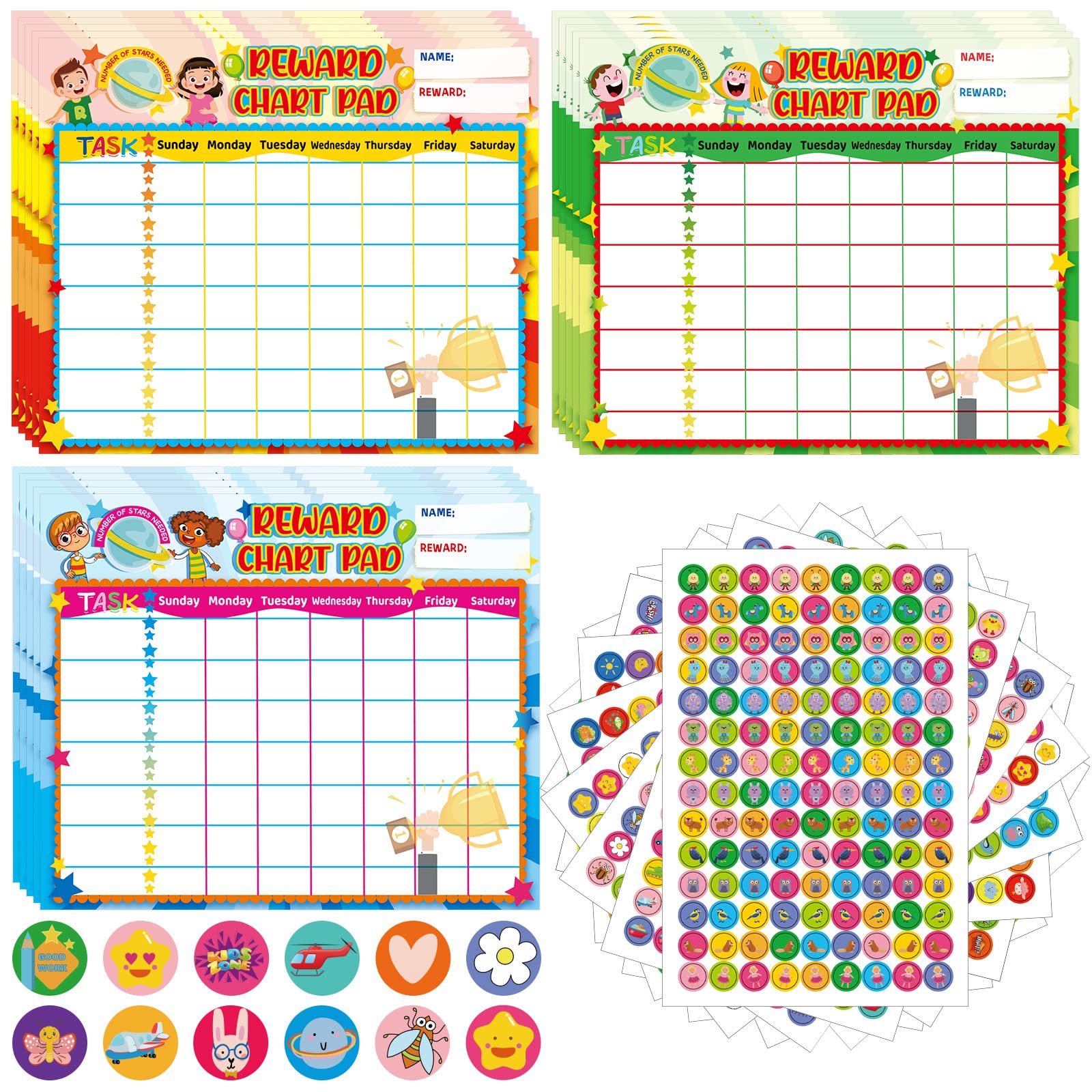 Buy 60 Pieces Behavior Chart for Kids Classroom Reward Chart Chores ...