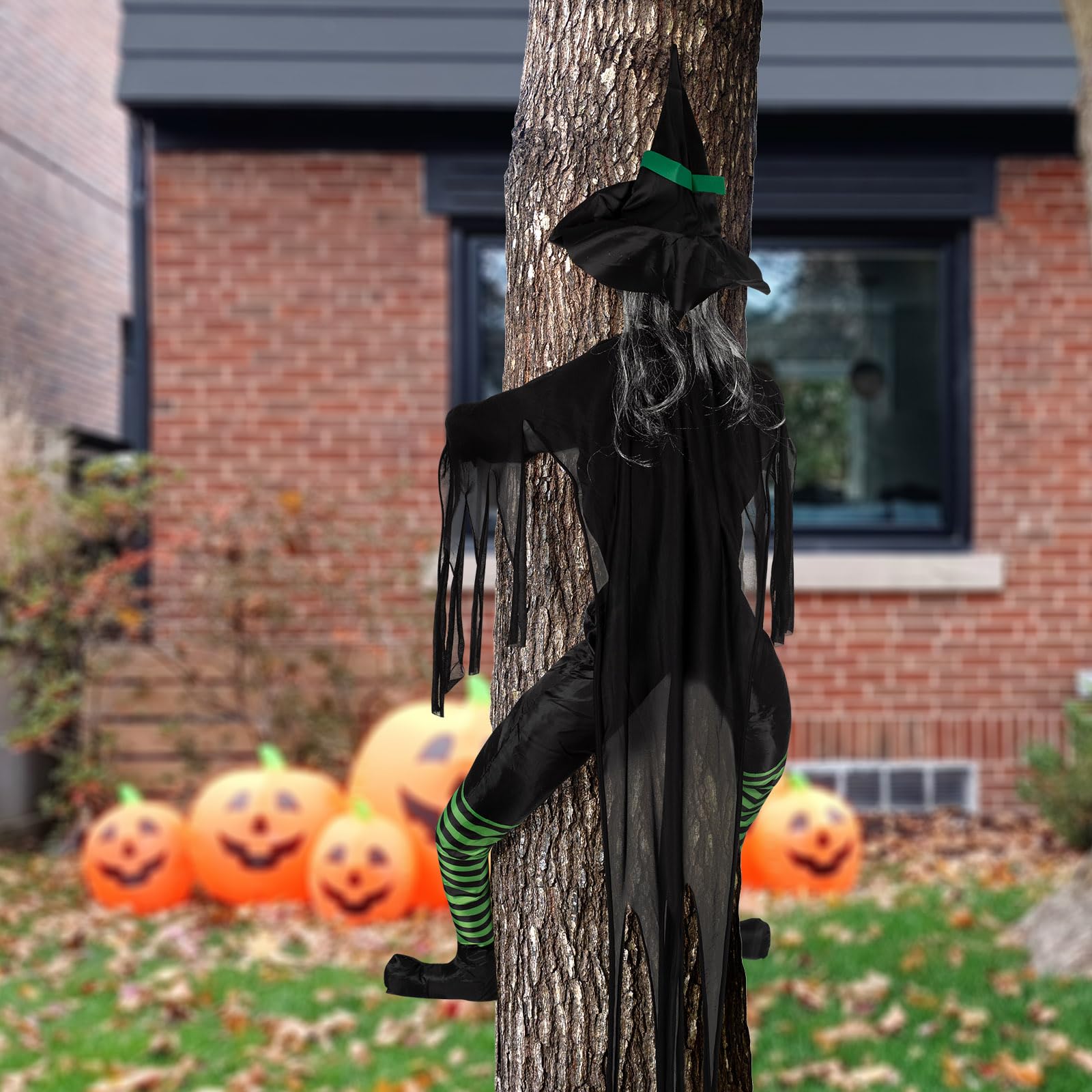 wsryx Halloween Climbing Zombie Decoration, Scary Hanging Ghost Hanging ...