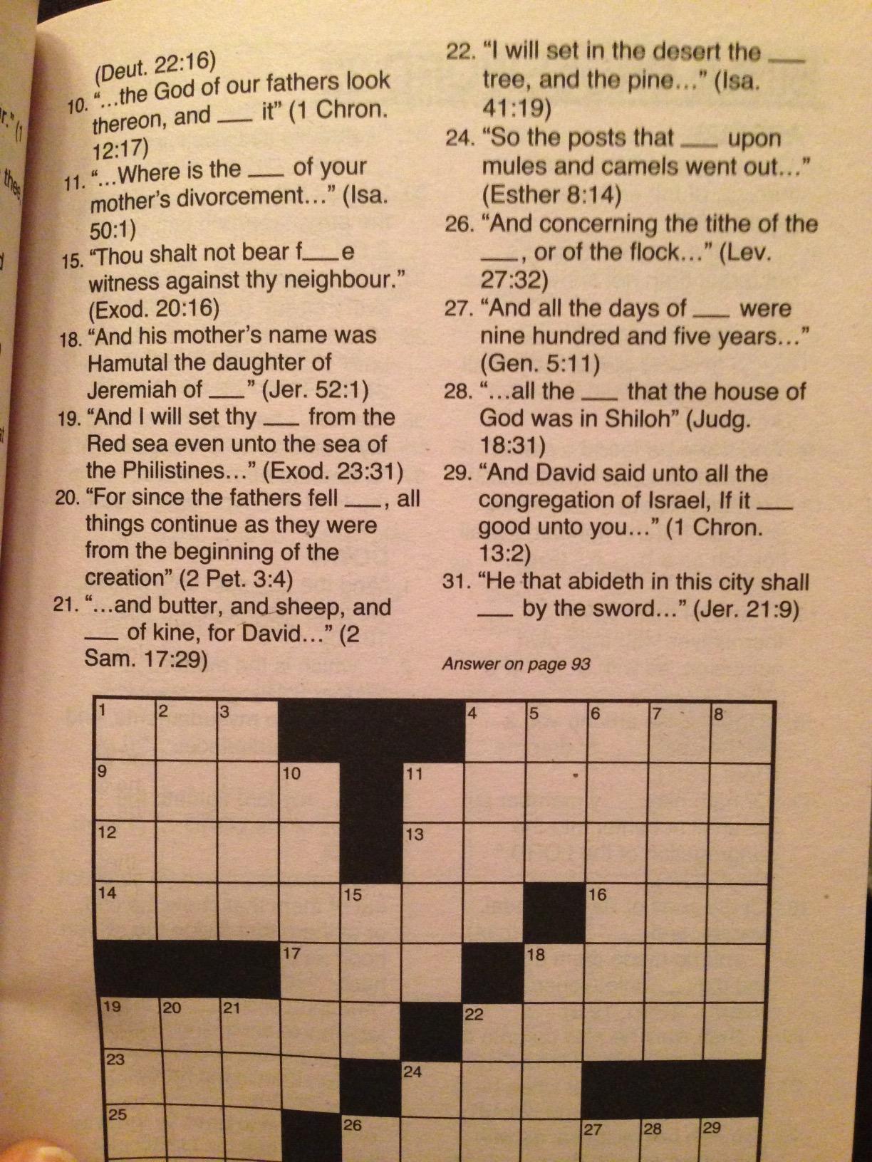 Holy Bible Crossword Puzzle Book-Vol. 15: Kappa Books Publishers ...