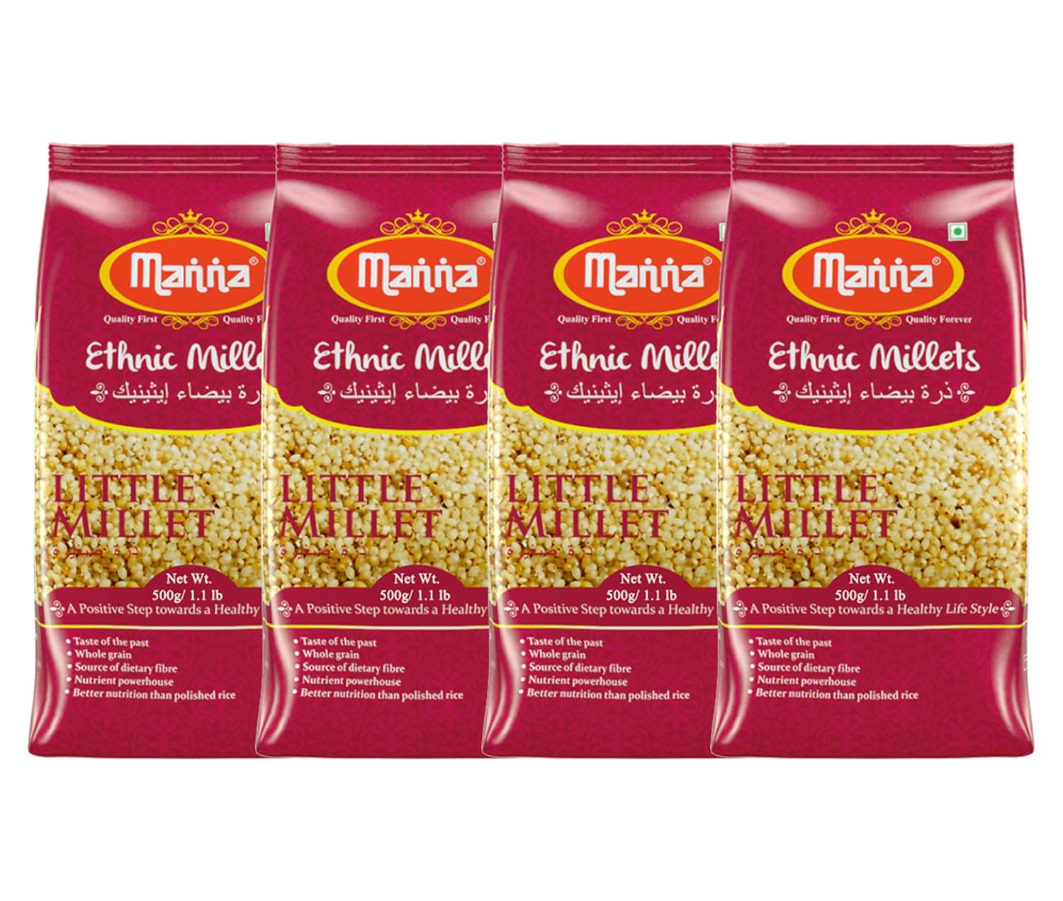 Manna Little Millet Natural Grains 2kg (500g x 4 Packs) - (Kutki/Samai ...