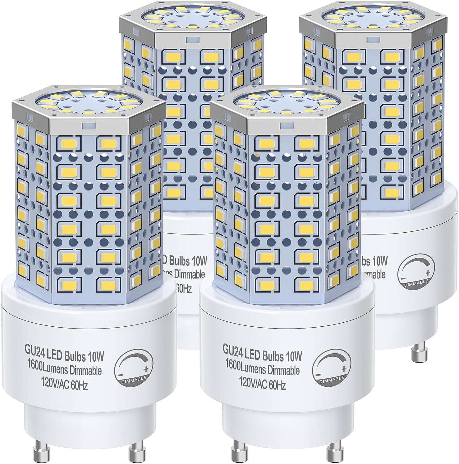 Sunco Lighting 10 Pack GU24 LED Light Bulbs 2 Prong A19, CRI91 5000K ...