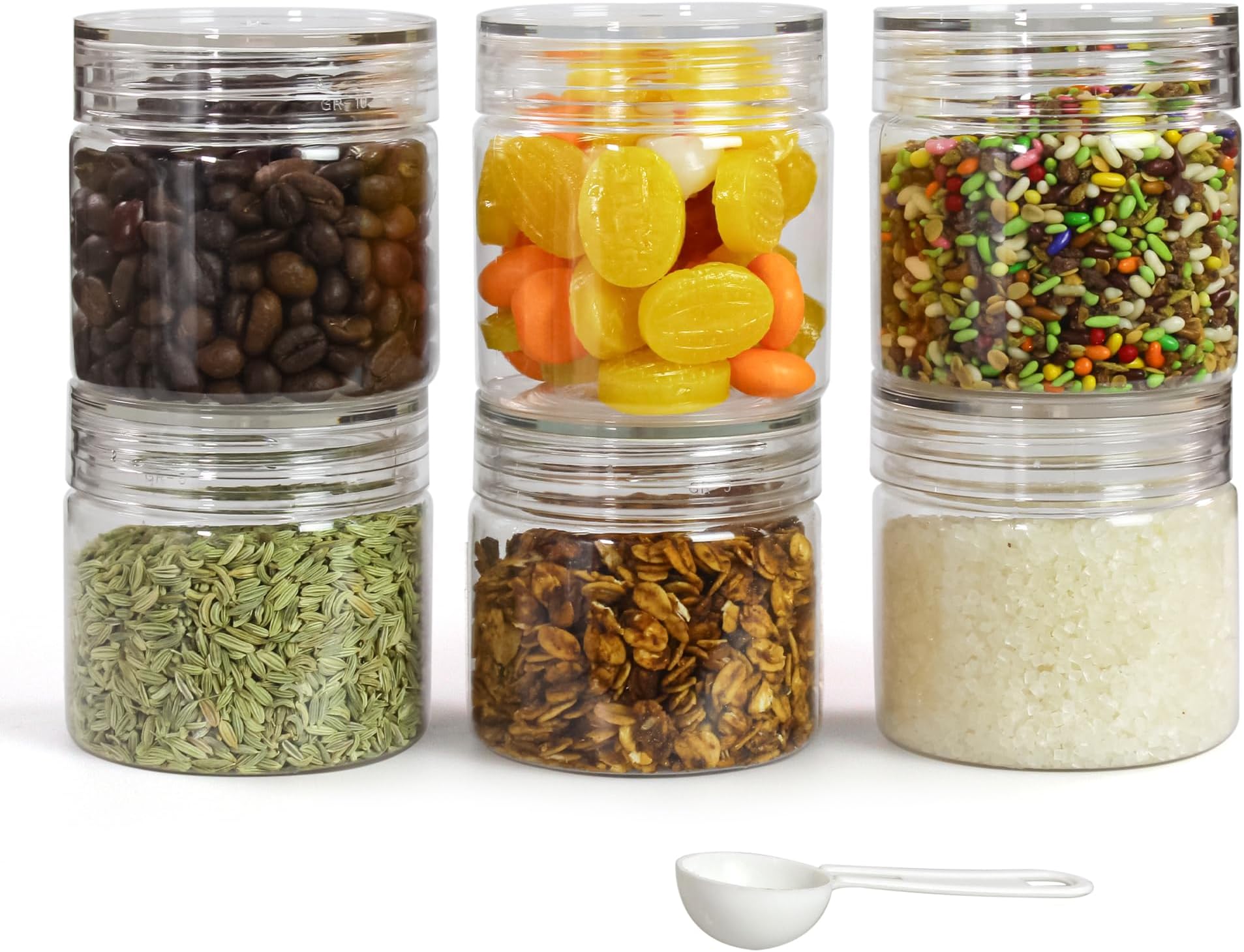 Seema Kitchenware Round Plastic Jar Storage Containers For Kitchen ...